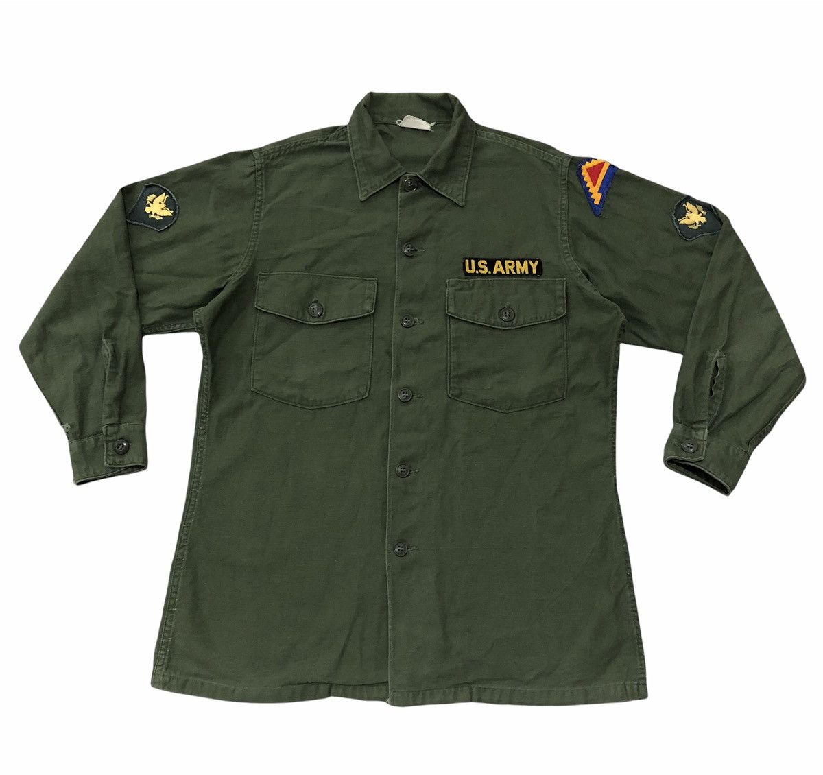 Made In Usa × Military 1950s 1960s OG-107 type I Fatigue US Army Shirt ...