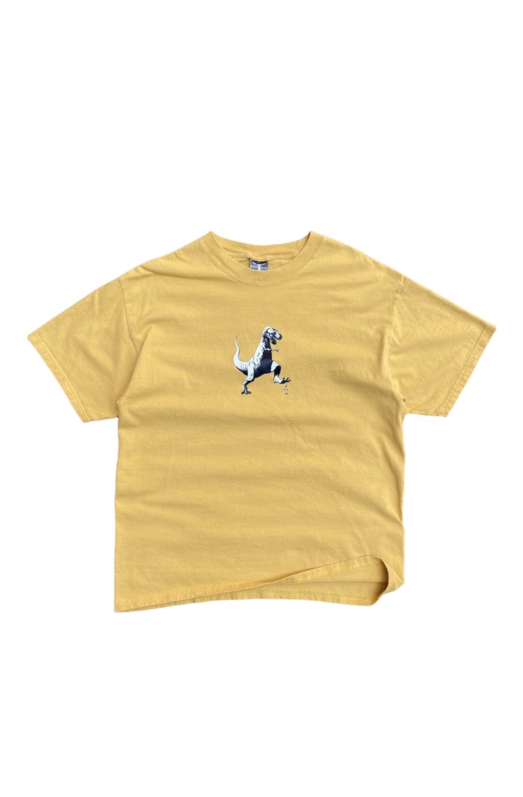 Vintage Vintage Comic Book Style T-Rex with Human Graphic t-shirt | Grailed