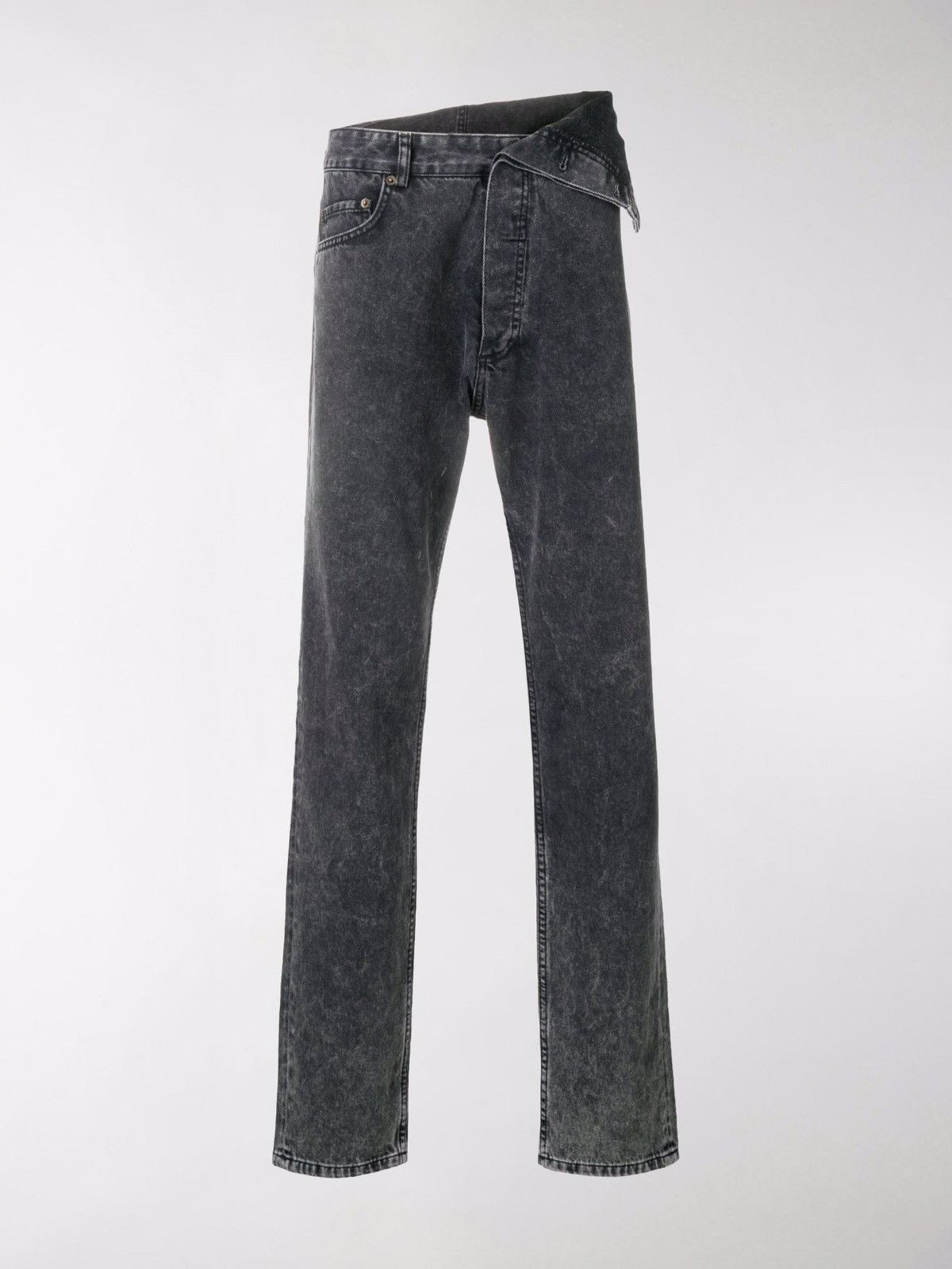 Y/Project BLACK STONEWASH ASYMMETRIC WAIST JEANS | Grailed