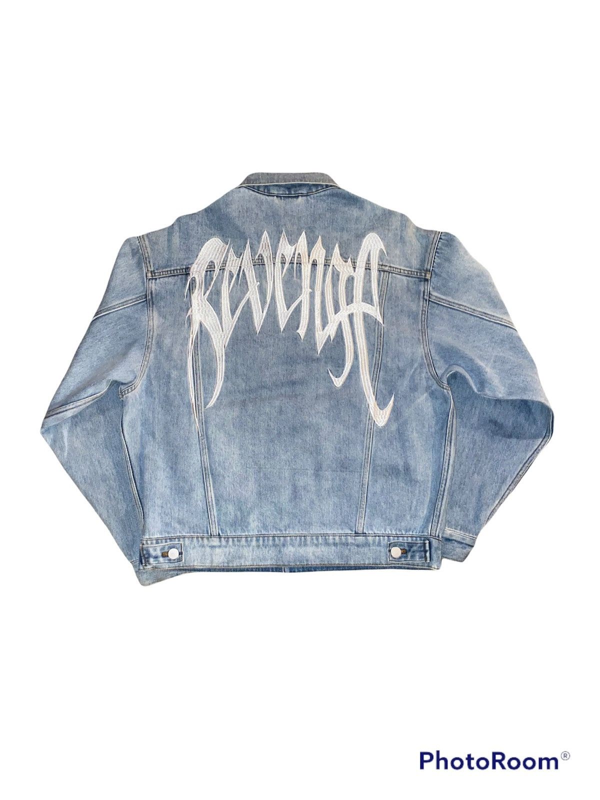 Revenge REVENGE BLUE DENIM JACKET EMBROIDERED | Grailed