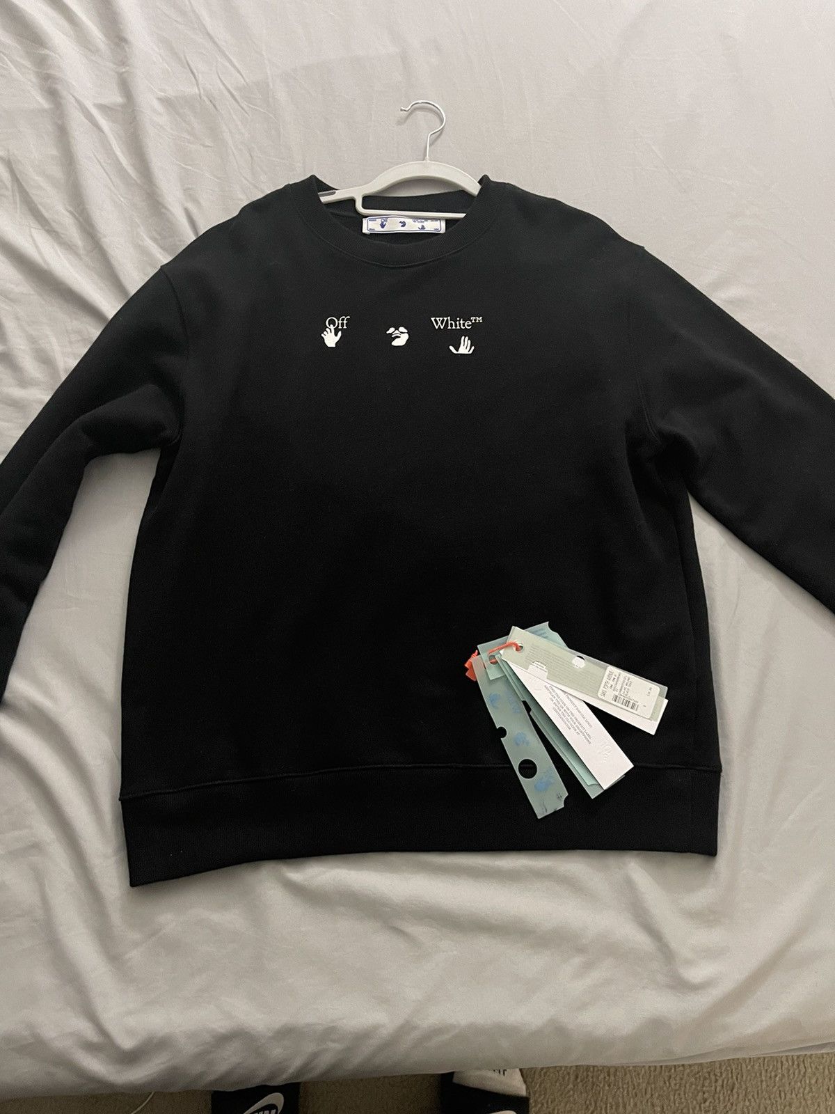 Off-White Off-White World Peace Logo Black Sweater | Grailed