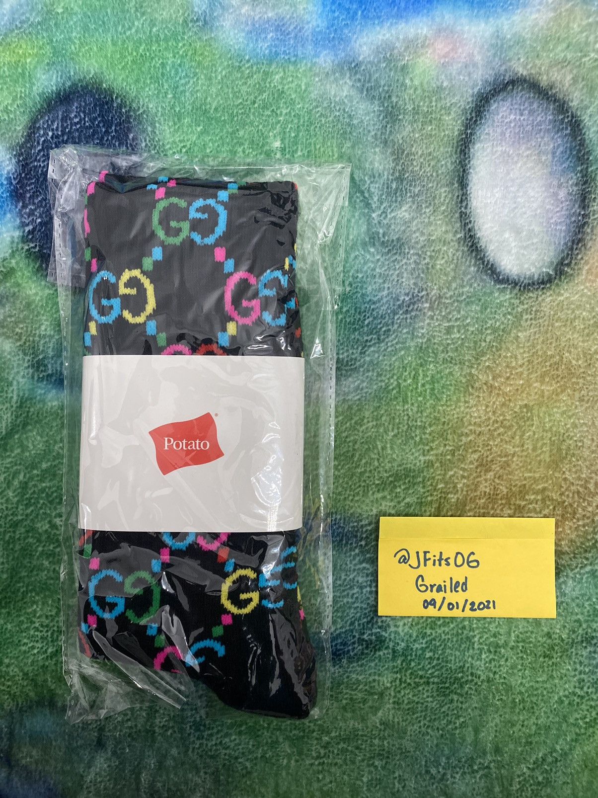 Imran Potato Gucci Drippy Socks Black | Grailed