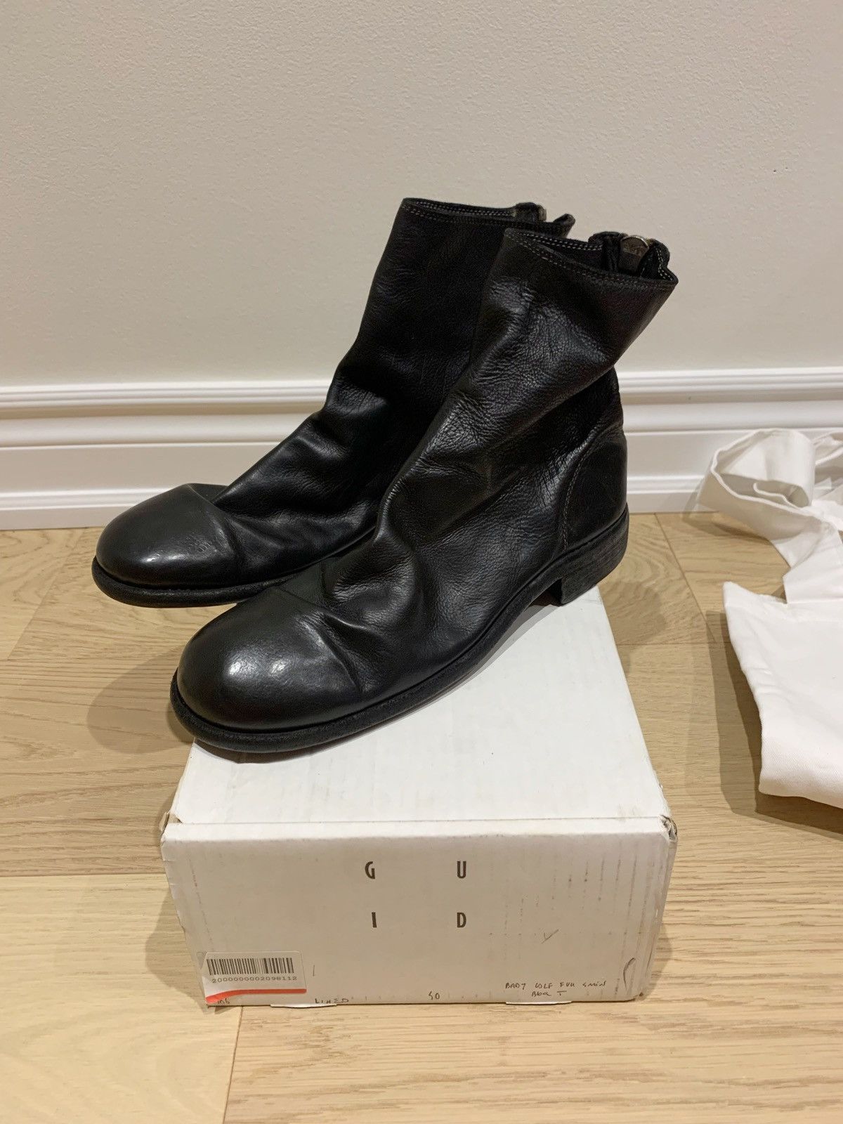 Guidi Guidi 986 Black Calf Back Zip Boot | Grailed
