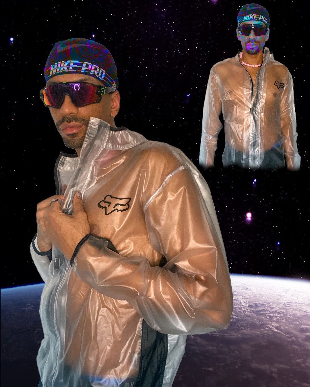 Fox Racing × Vintage Vintage translucent rain jacket | Grailed