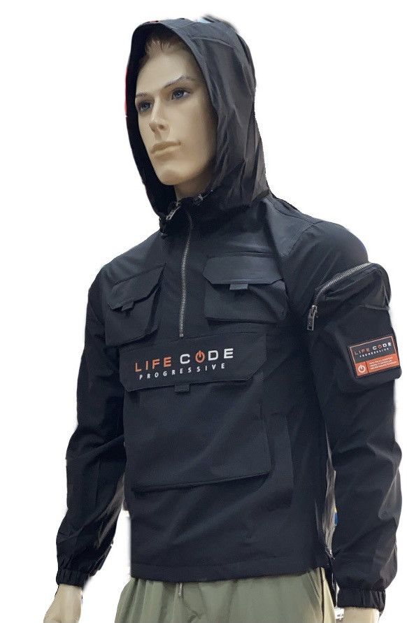 Vintage Size Small Progressive Life Code Black Windbreaker | Grailed