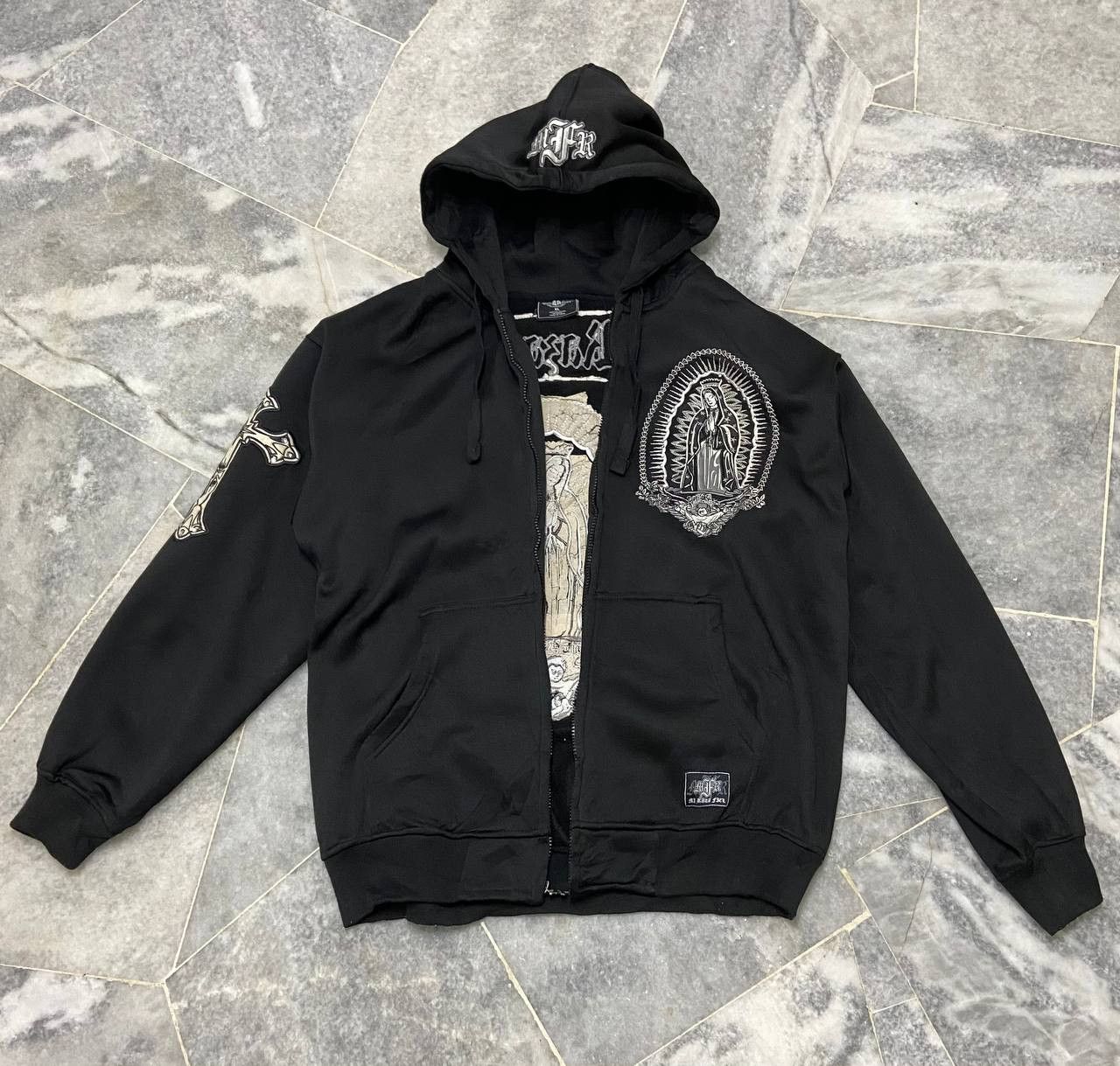 Streetwear × Vintage Mi Raza Fiel Embroidery Sweatshirts Hoodie | Grailed