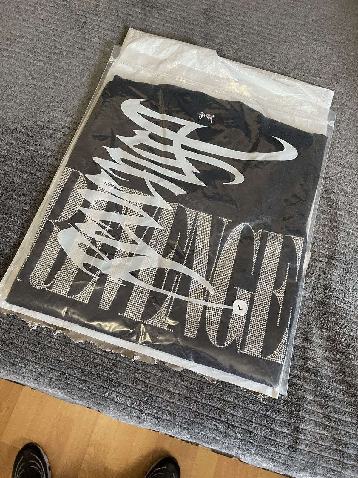 Revenge Nirvana Rhinestone Black Tee | Grailed