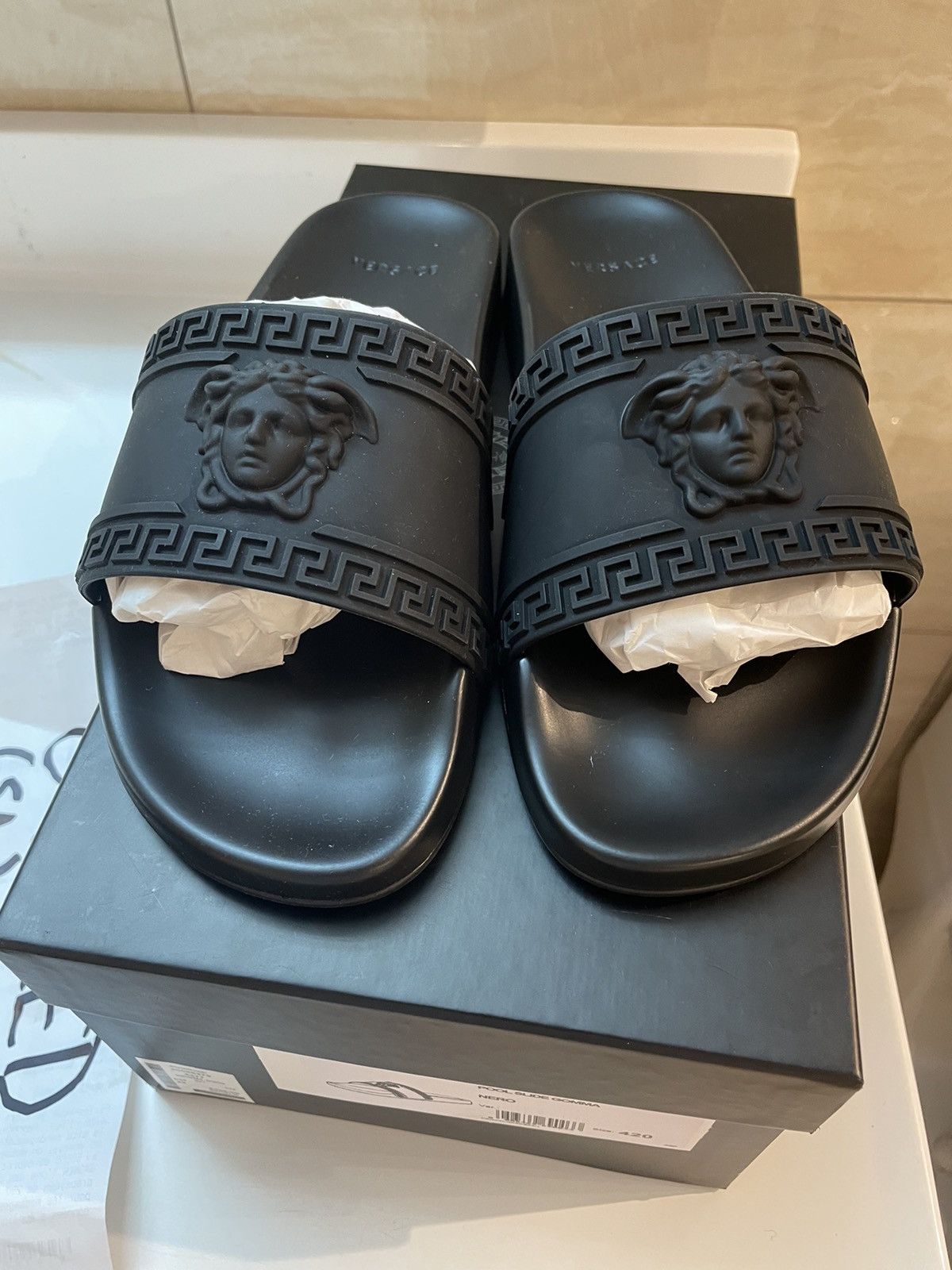 Versace Versace Pool Slides BRAND NEW | Grailed