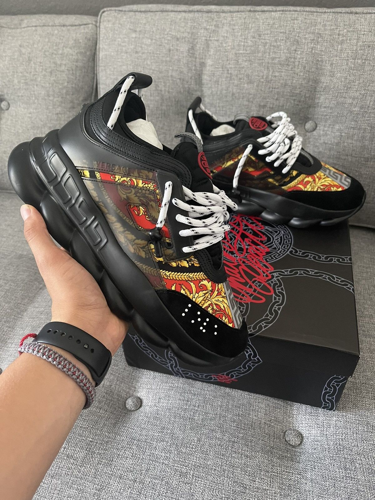 Versace Versace Chain Reaction 'Black Multi' | Grailed