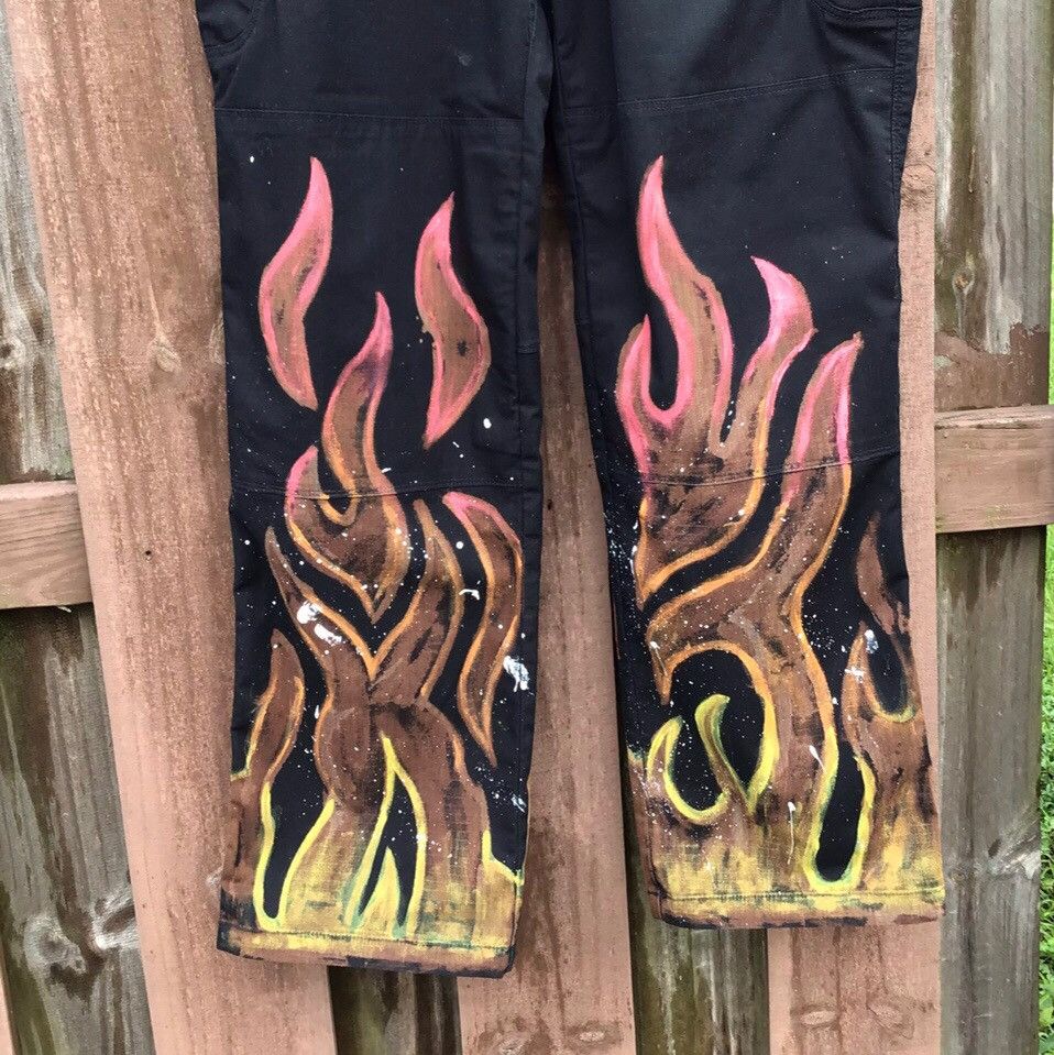 Custom Painted cargo pants | Grailed