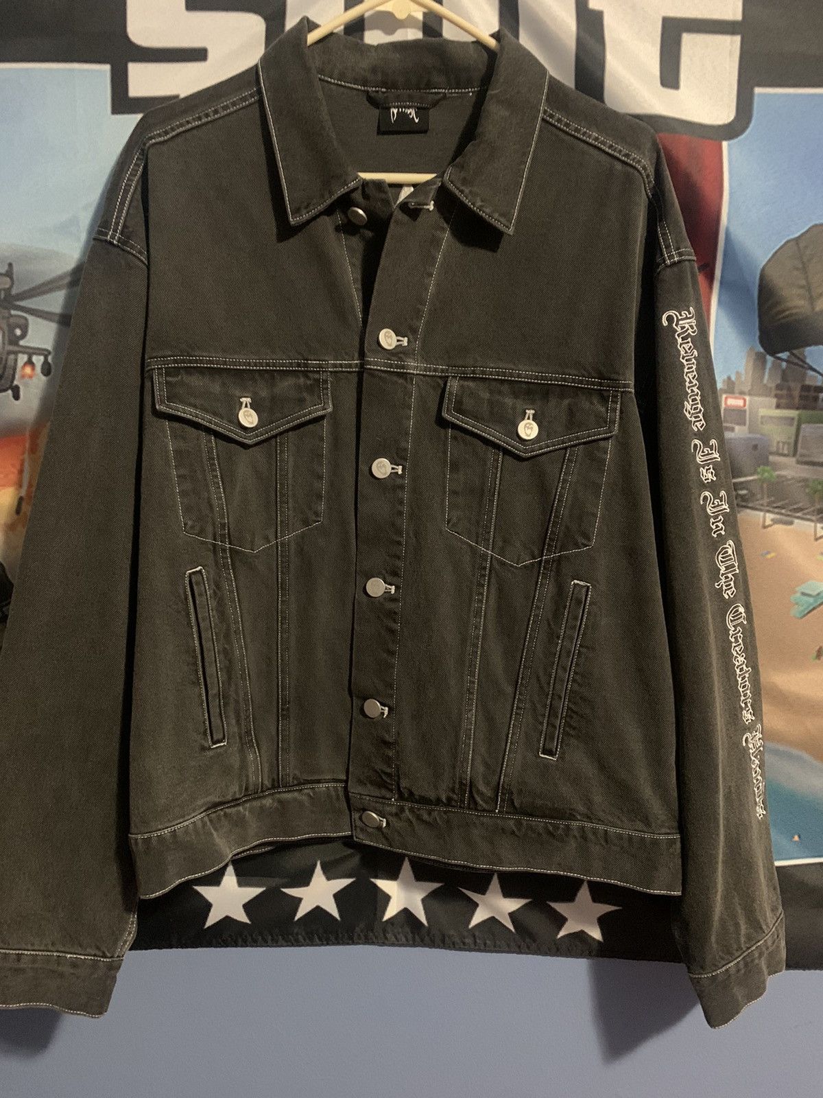 Revenge Revenge Denim Jacket Black | Grailed