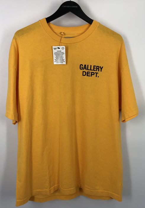 Gallery Dept. Gallery Dept. Souvenir Print Logo Gold Yellow T-Shirt ...