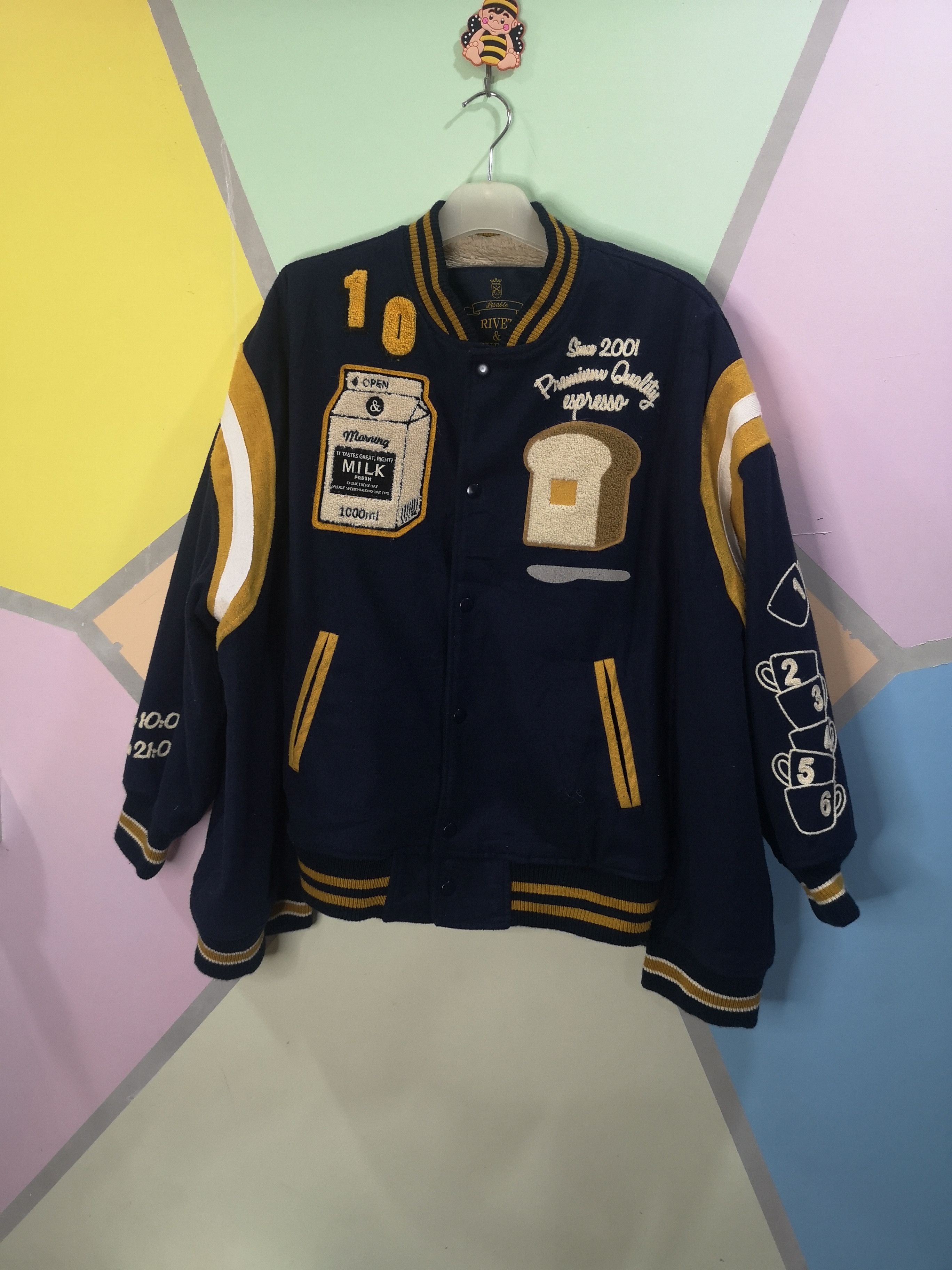 Japanese Brand × Varsity Jacket Bog Size Varcity Jacket | Grailed