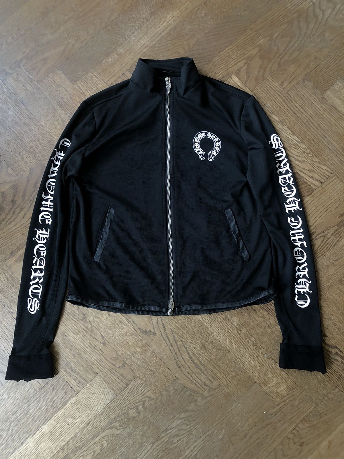 Chrome Hearts Chrome Hearts Track Jacket Leather Trimmed | Grailed