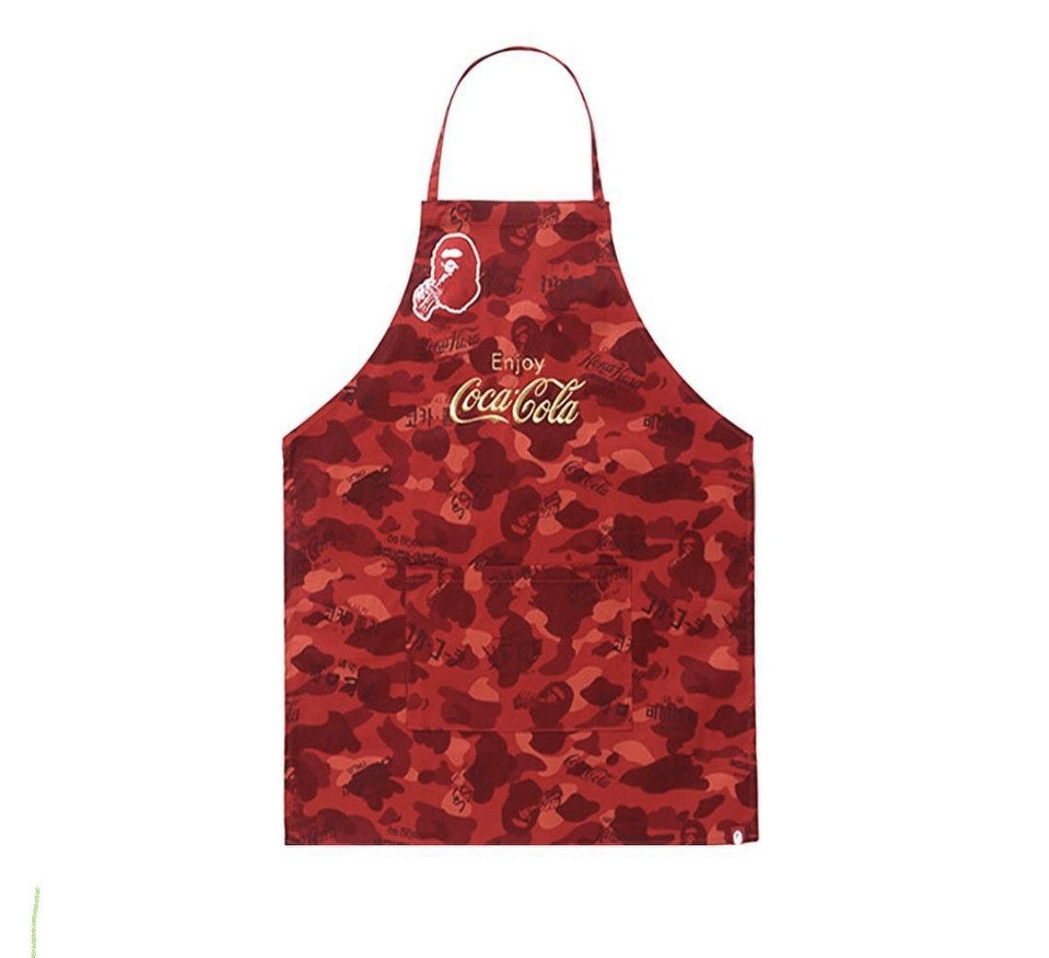 Bape × Coca Cola Coca-Cola Bathing Ape Camo Red Apron | Grailed