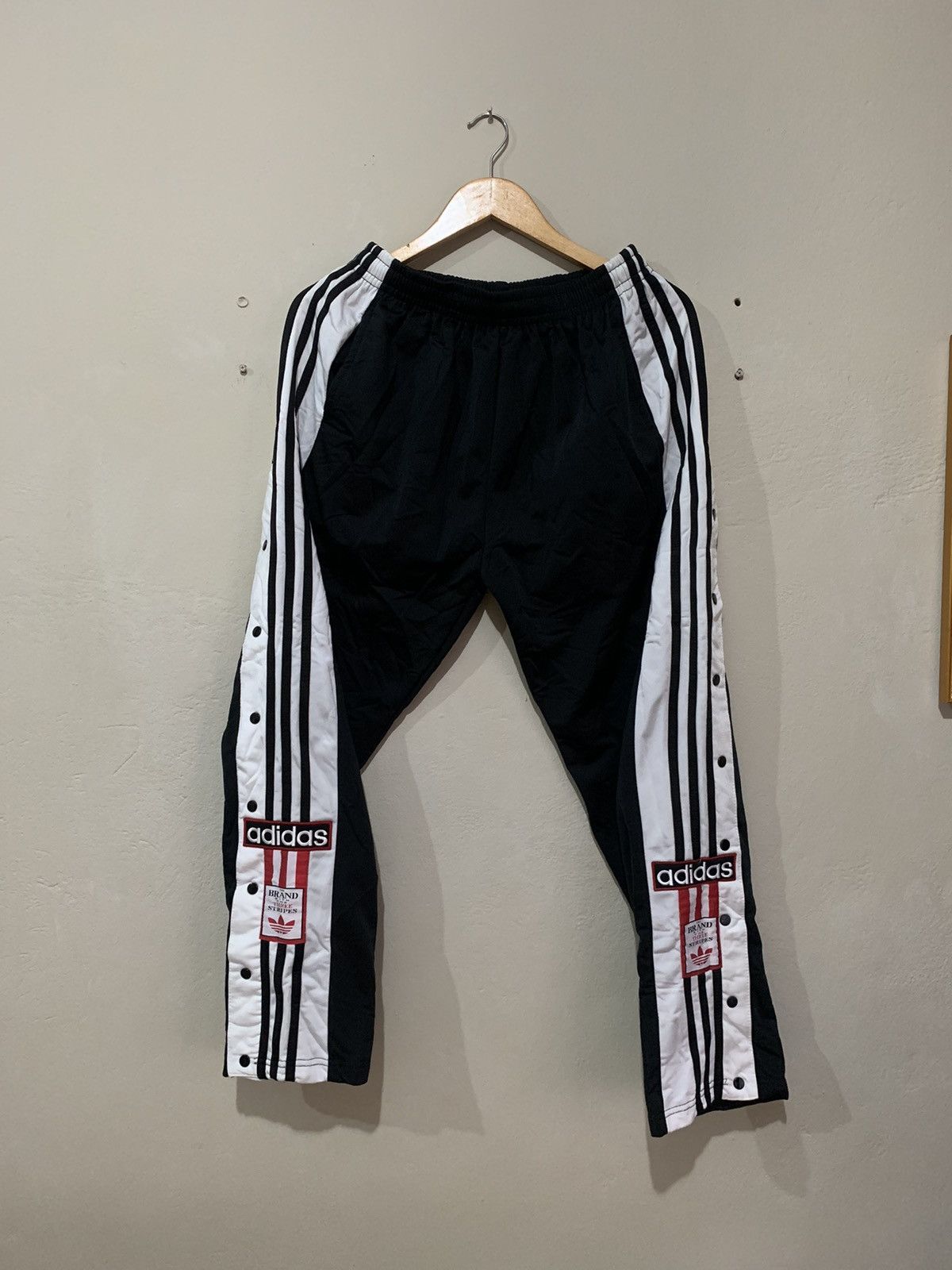 Adidas Vtg Adidas Side Tape Snap Button | Grailed