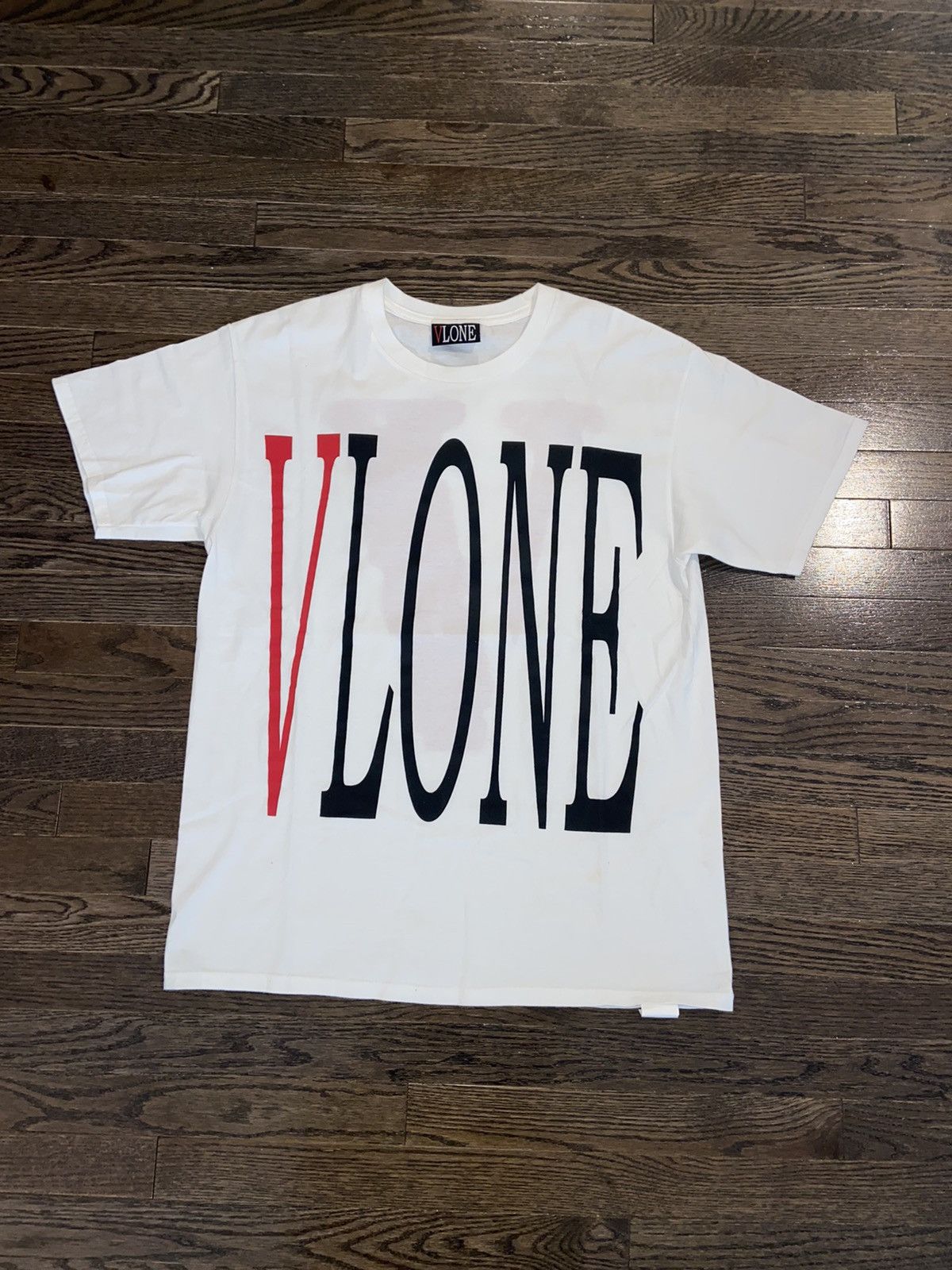 Vlone OG Vlone Reversible Staple Tee V Logo Red White Black | Grailed