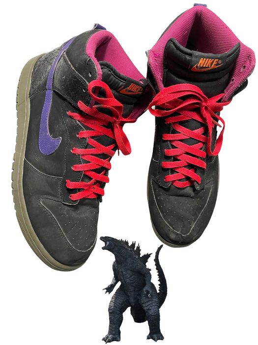 Nike Vintage Nike Dunk High Godzilla Black Court Purple rare icon | Grailed