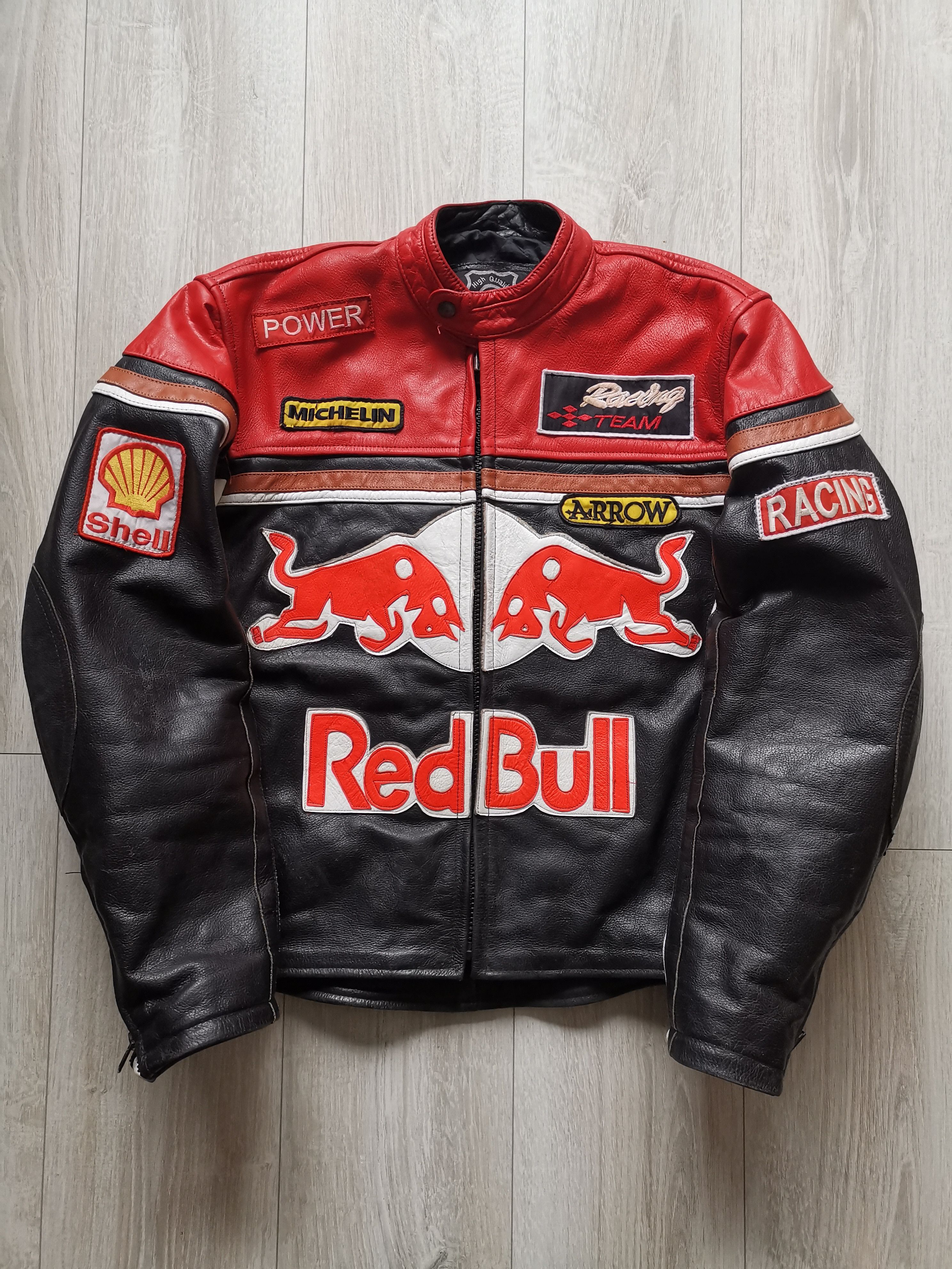 Vintage RED BULL Racing Leather Jacket | Grailed