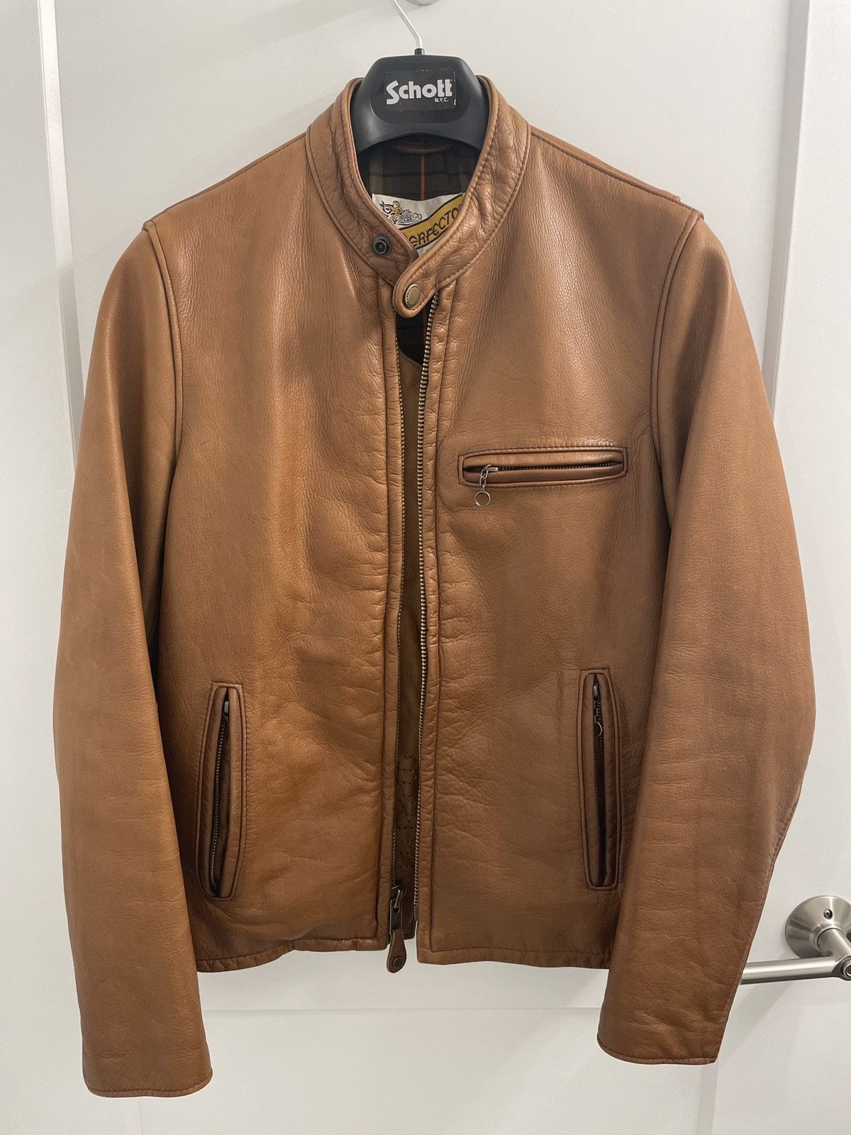 Ball And Buck × Schott Schott x Ball and Buck 530 Cowhide Leather Racer ...