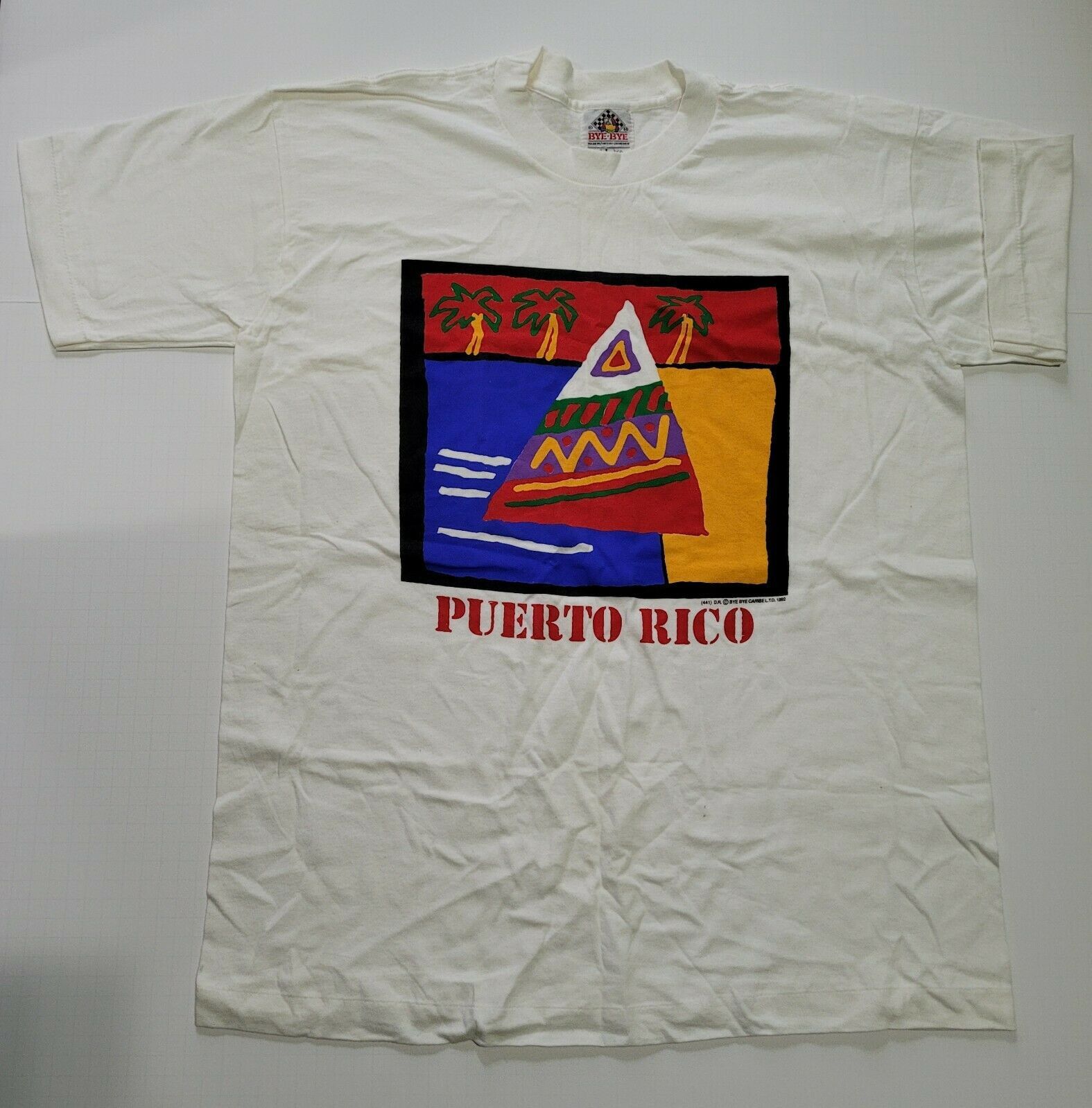 Vintage Vintage Puerto Rico Bye Bye 1992 Single Stitch Beach Trees ...