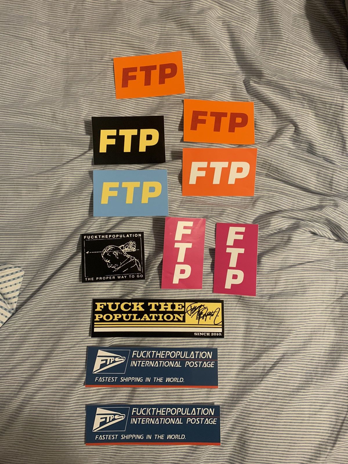 Fuck The Population FTP STICKER PACK | Grailed