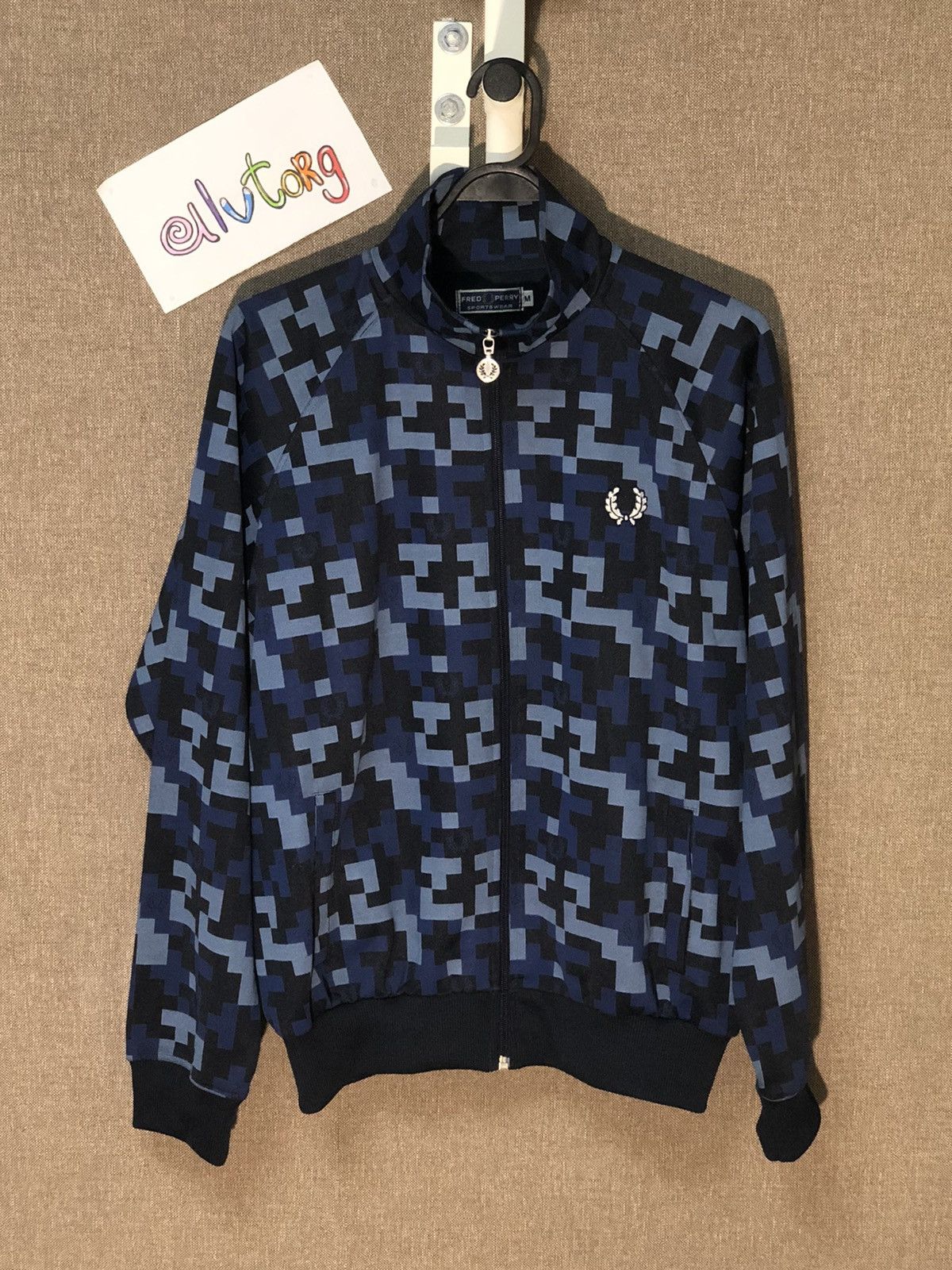 Fred Perry × Rare × Vintage Fred Perry Blue Camo Track Top | Grailed