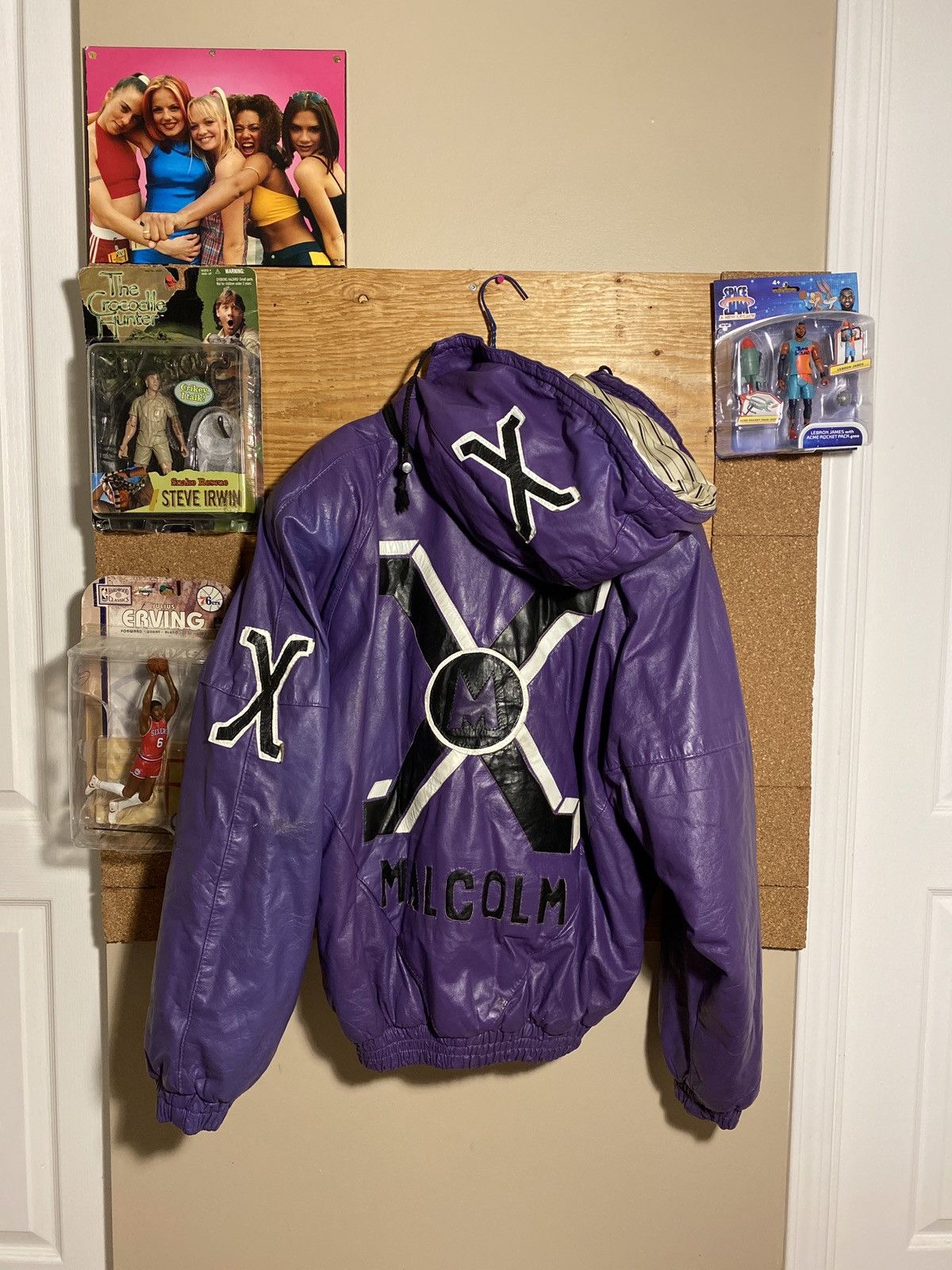 Vintage Vintage Malcolm X Padded Bomber Jacket (Rare Colorway) | Grailed