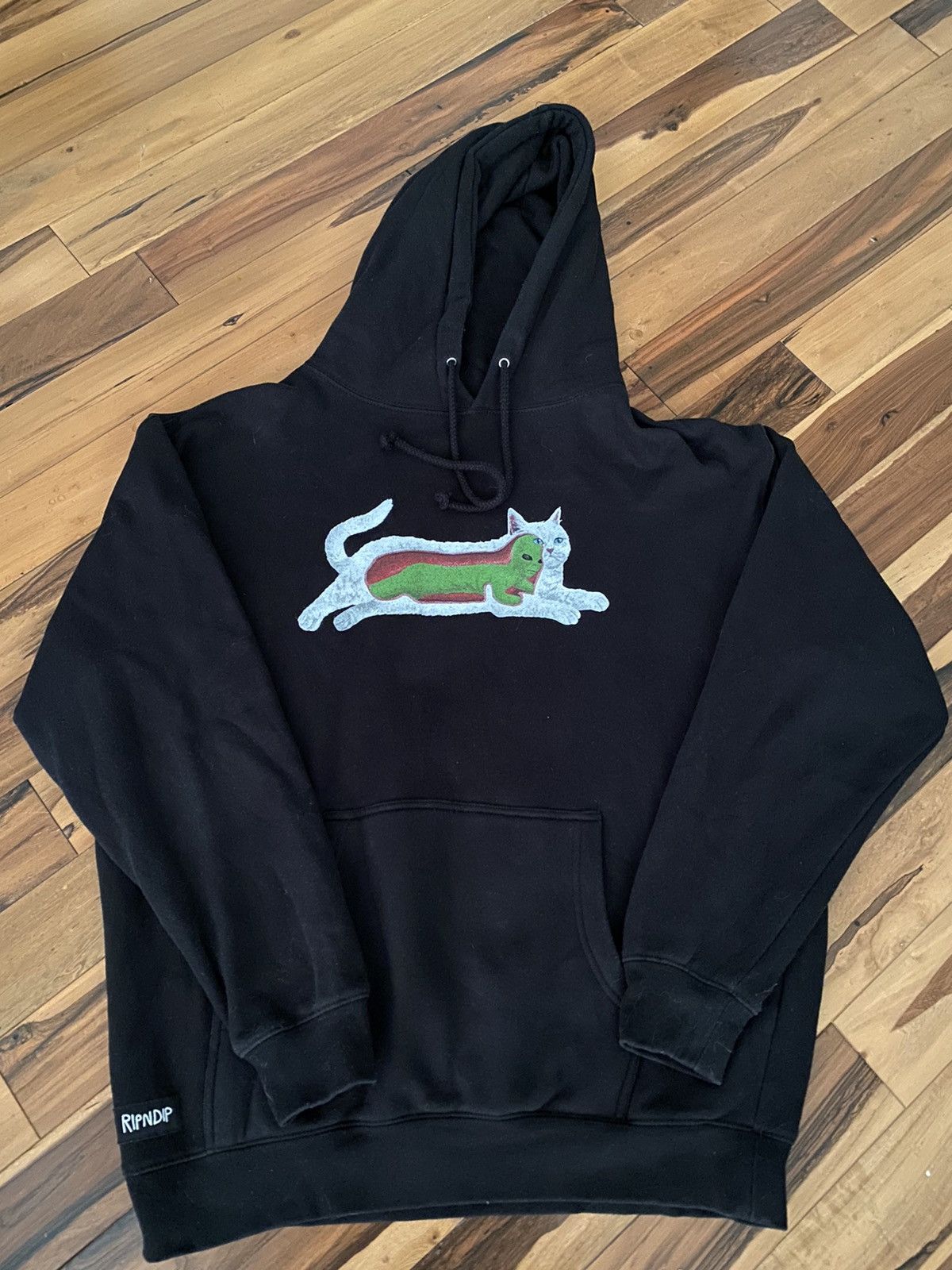 Rip N Dip Rip N Dip Alien Cat Hoodie Black Large L | Grailed
