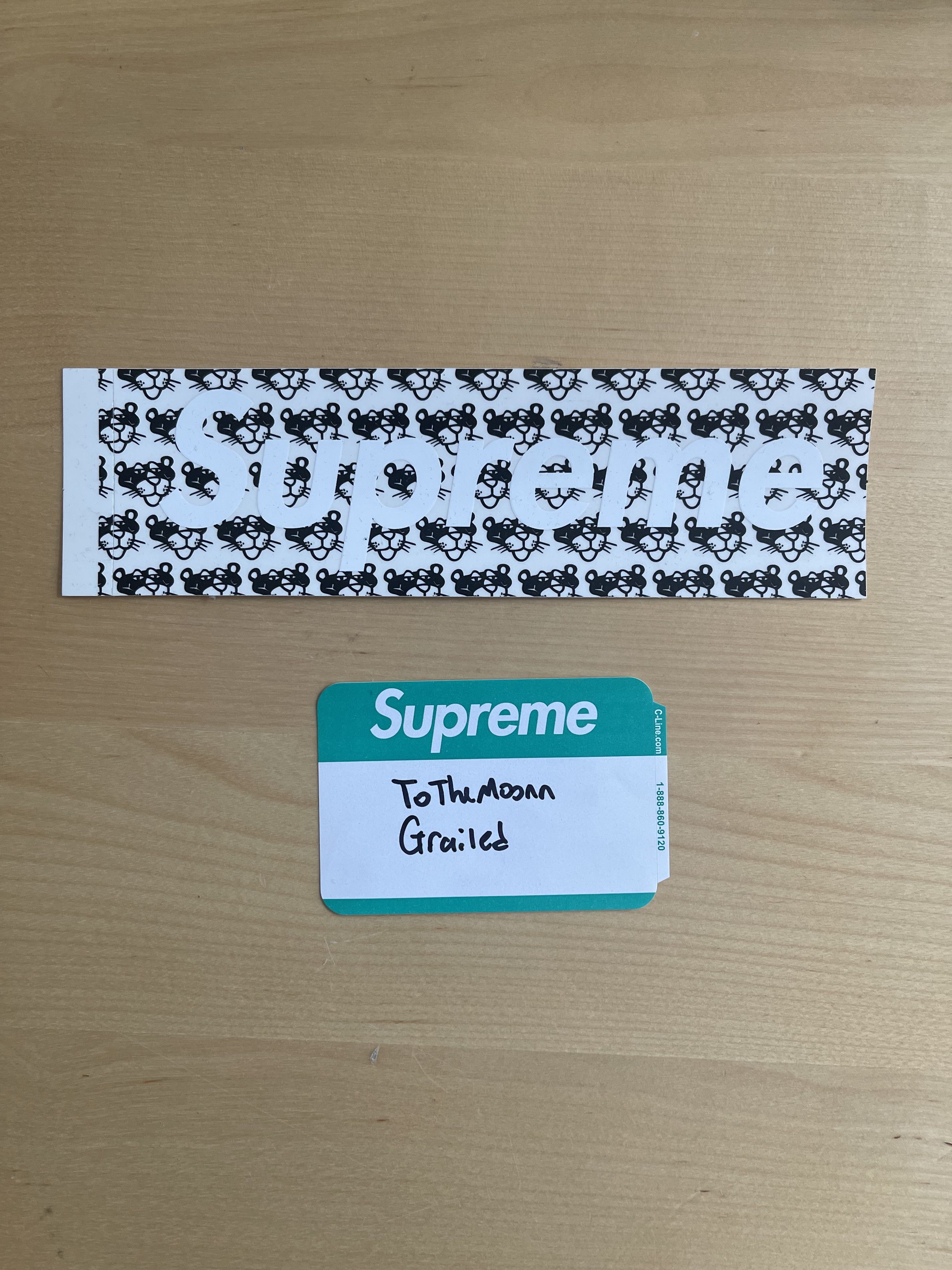 Supreme Supreme Pink Panther Box Logo Sticker Black | Grailed