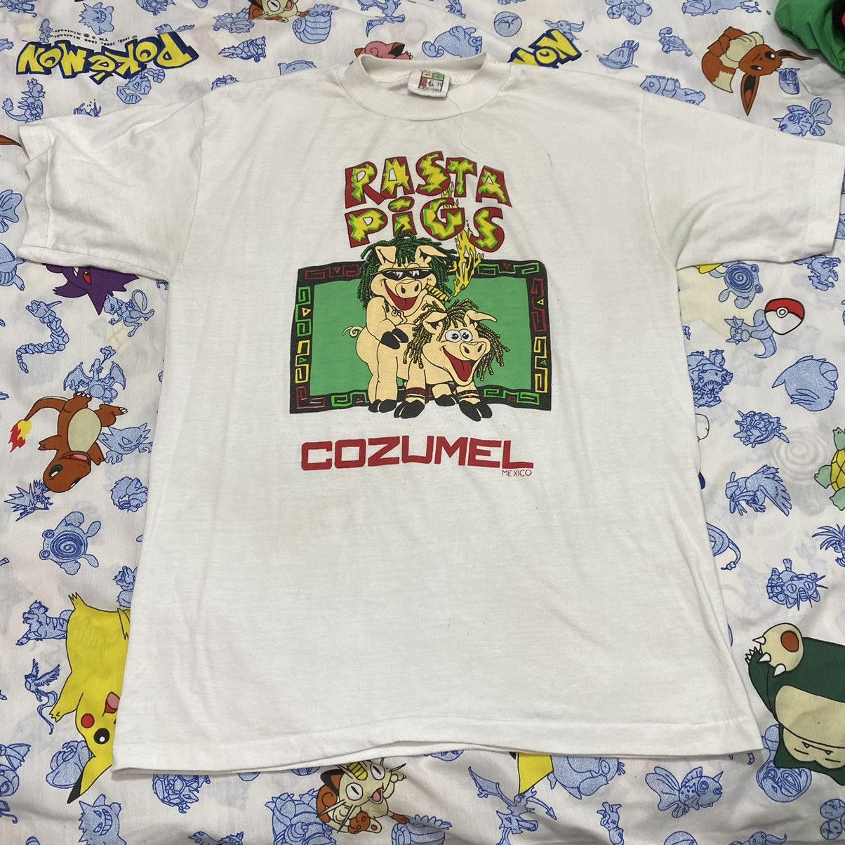 Streetwear × Vintage Vintage Rasta Pigs T-Shirt | Grailed