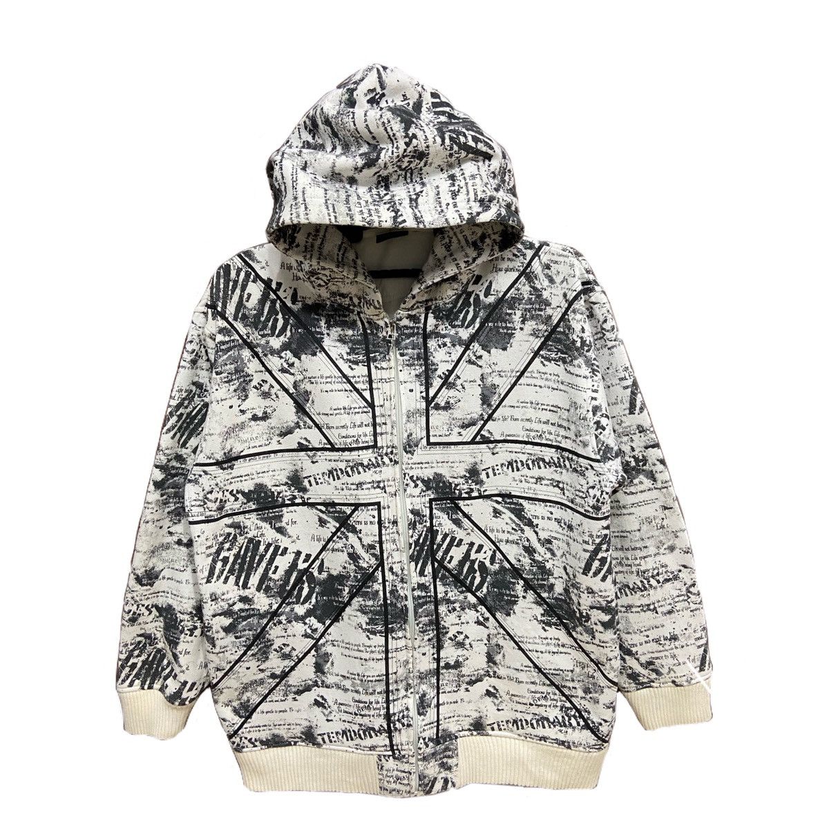 Japanese Brand × Vintage Defective Struct hoodie full print street ...