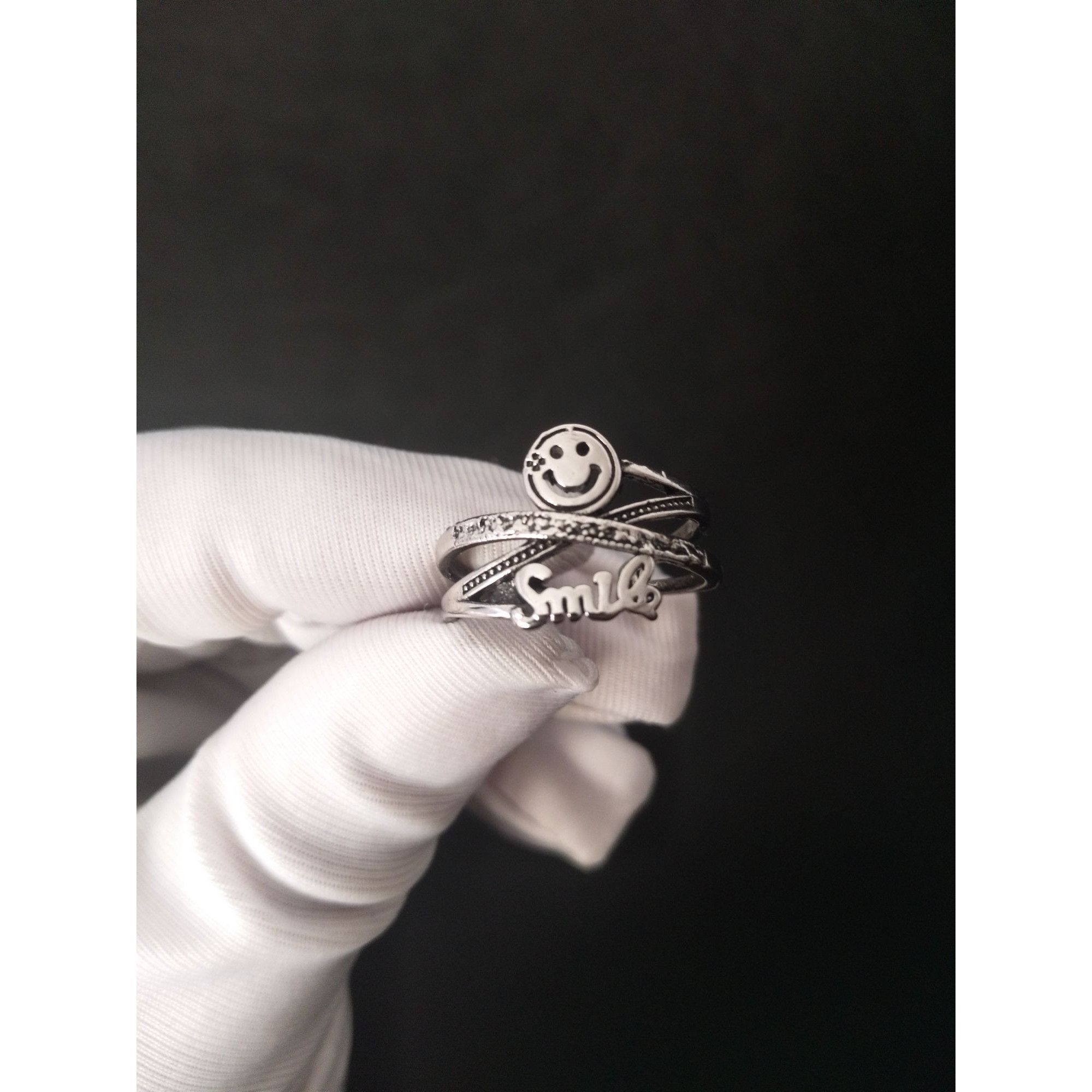 Silver × Vintage Smiley Cross Vintage Ring | Grailed