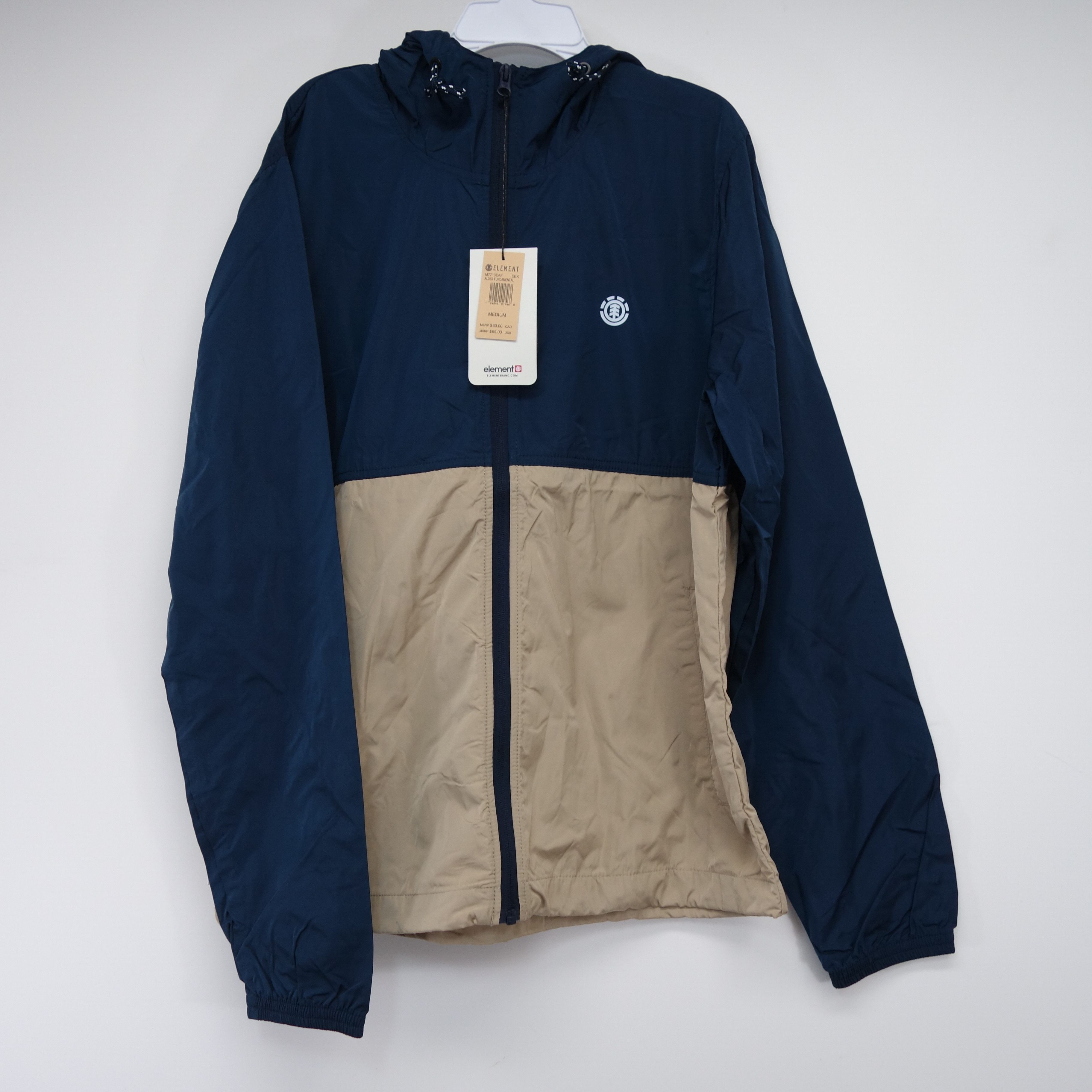 Element × Pacsun Alder Fundamental Colorblock Navy Windbreaker Jacket M ...