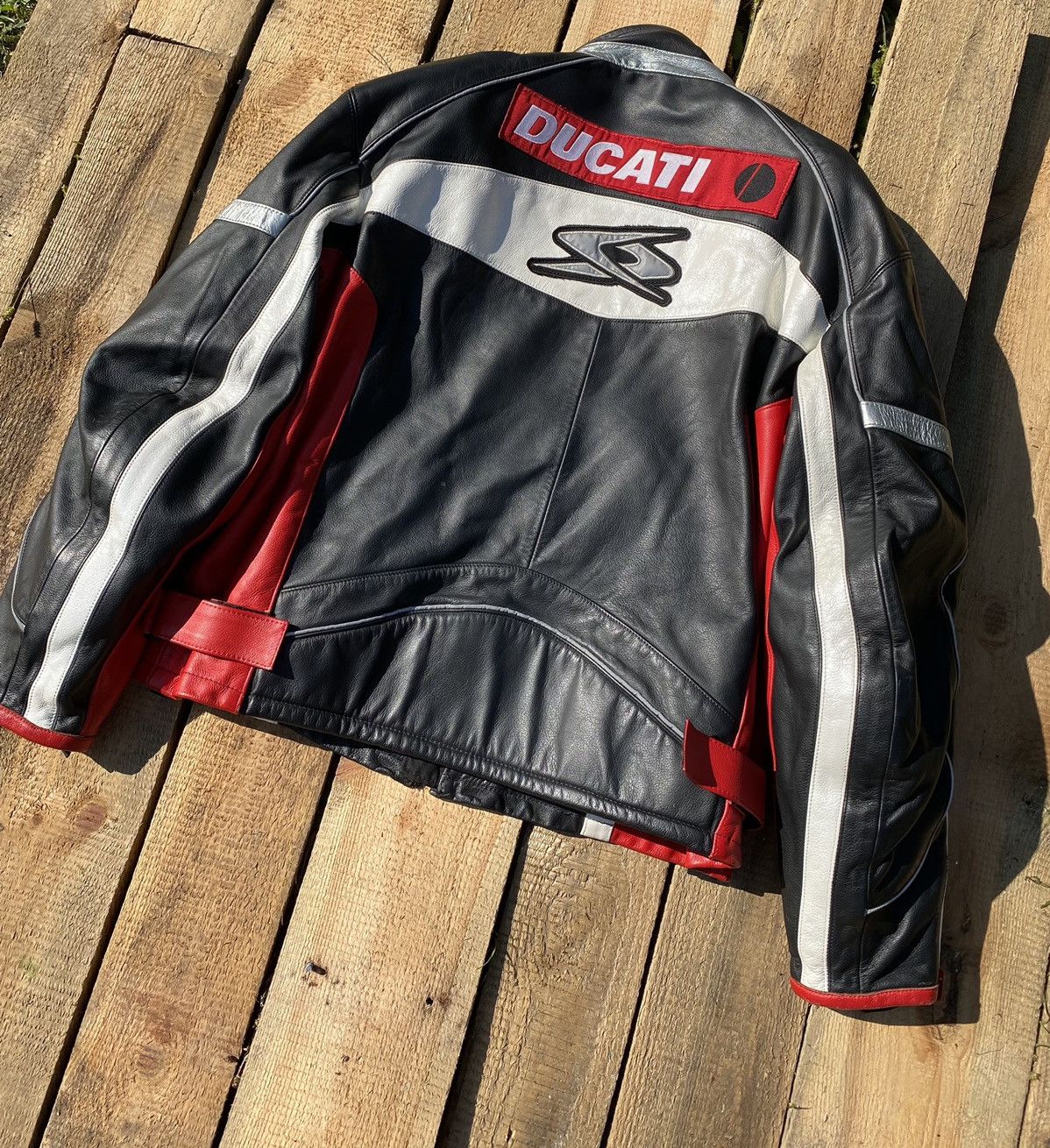 Ducati × Vintage Vintage 90s Ducati Red Leather Racing Jacket | Grailed