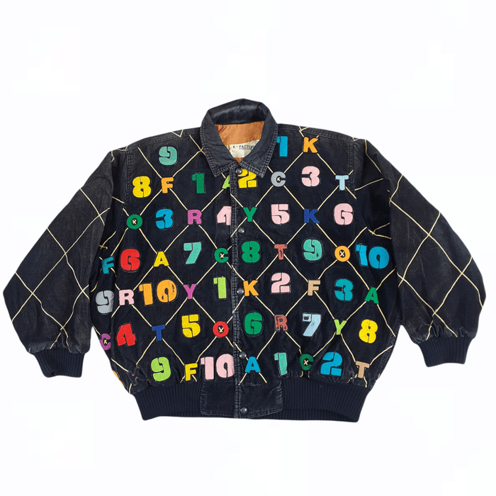 Vintage 80s K – Factory by Nobuo Ikeda Alphabet Oversized Bomber | Grailed