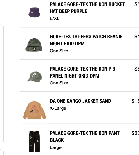 Palace Palace Gore-Tex The Don Pant Black Large Order Confirmed | Grailed