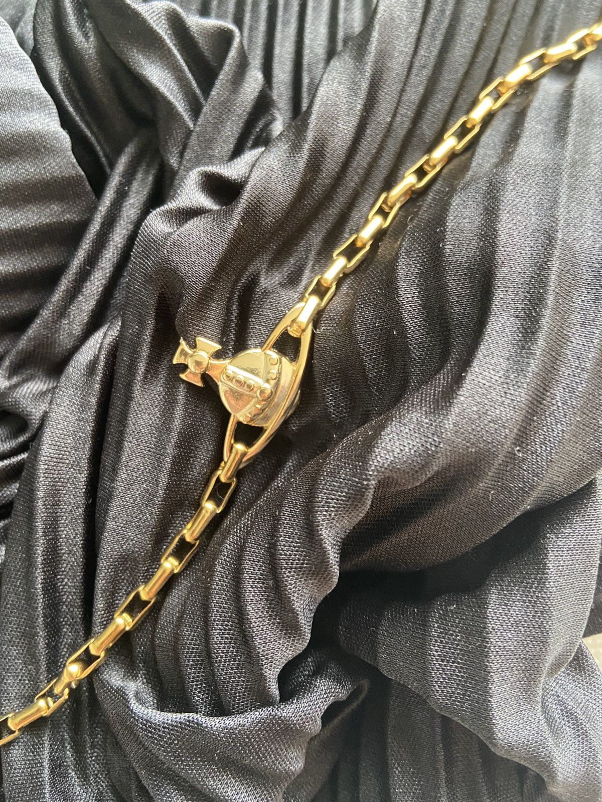 Custom Authentic Vivienne Westwood Bracelet Logo Pendant and chain ...