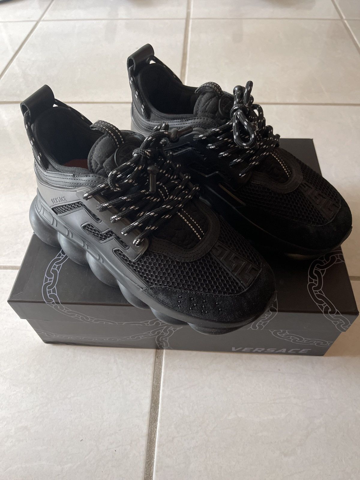 Versace Versace Chain Reactions Triple Black | Grailed
