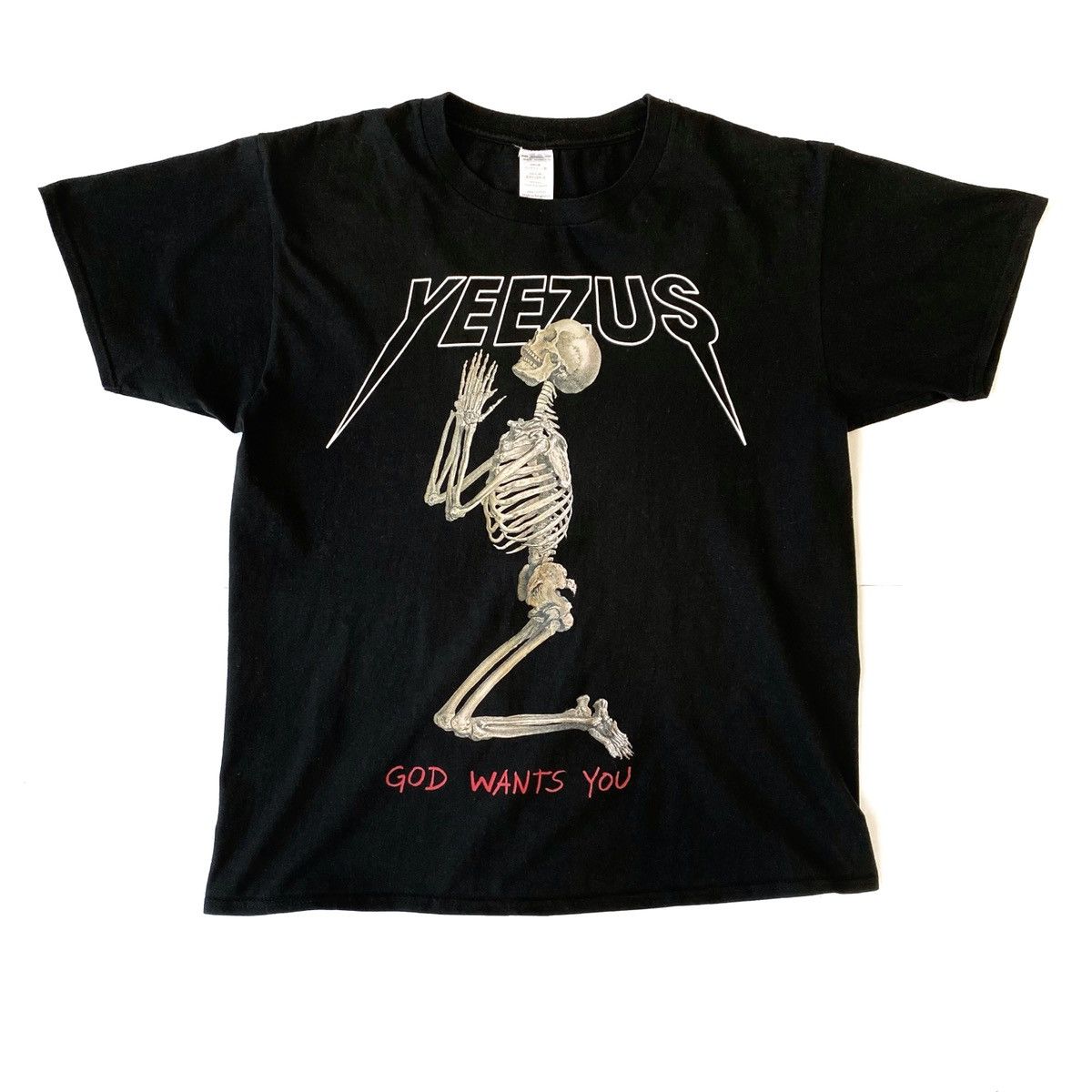 Kanye West God Wants You Praying Skeleton Yeezus Tour Merch Tee | Grailed
