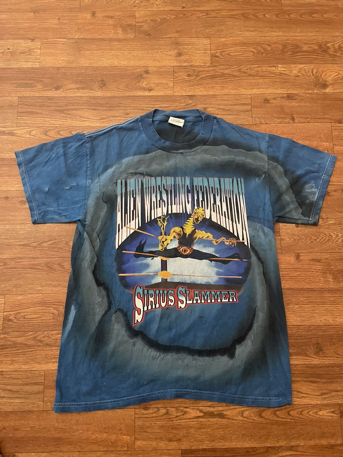Vintage WRESTLING Alien Wrestling Foundation Sirius Slammer Shirt | Grailed