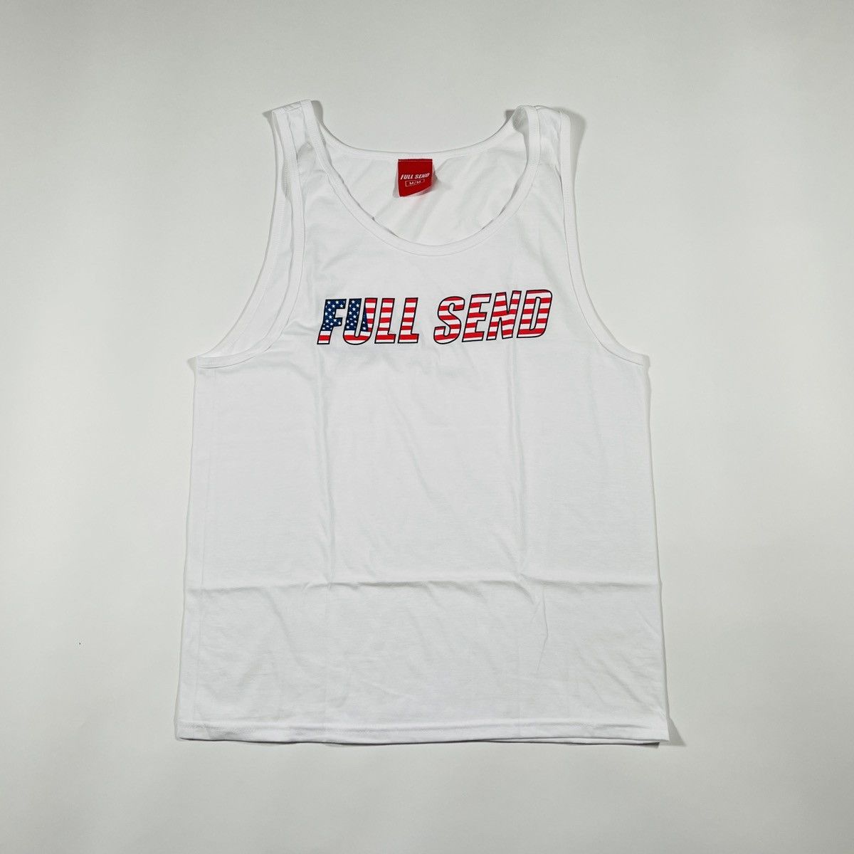 Full Send by Nelk Boys *NEW* White Full Send Fourth Of July Tank ...