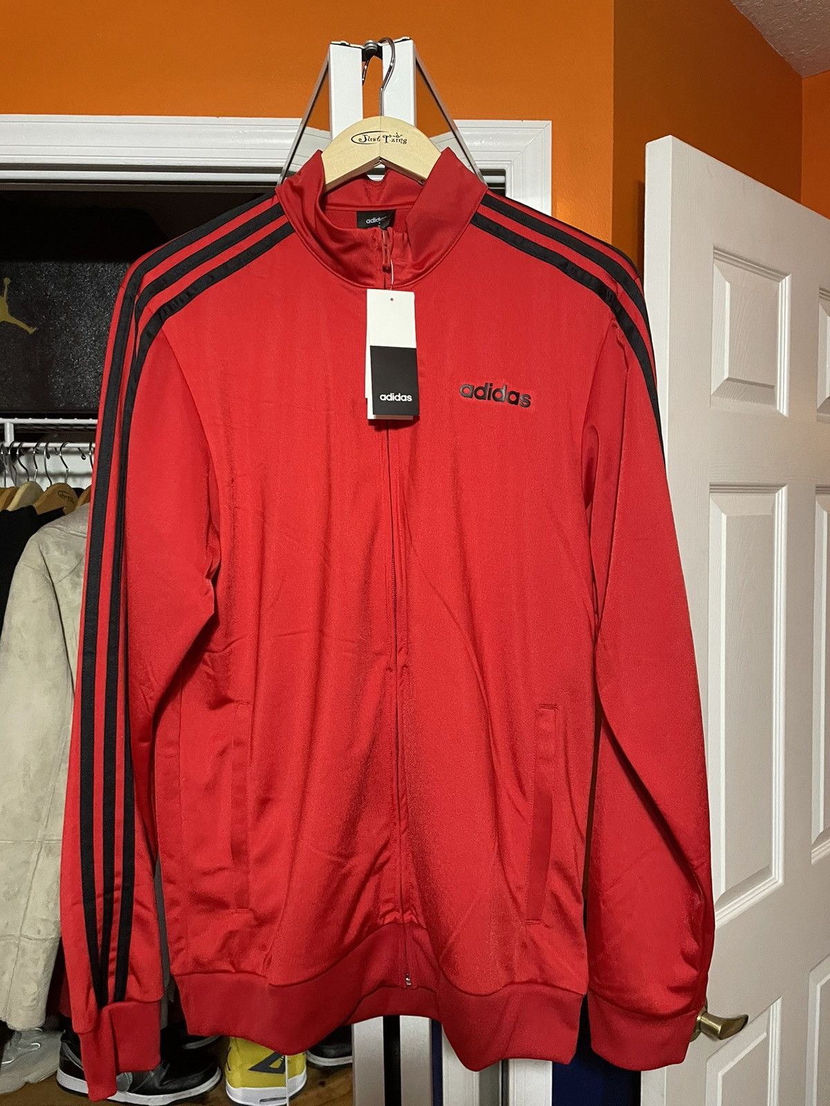 Adidas Red Adidas Turtle Neck Zip Up | Grailed