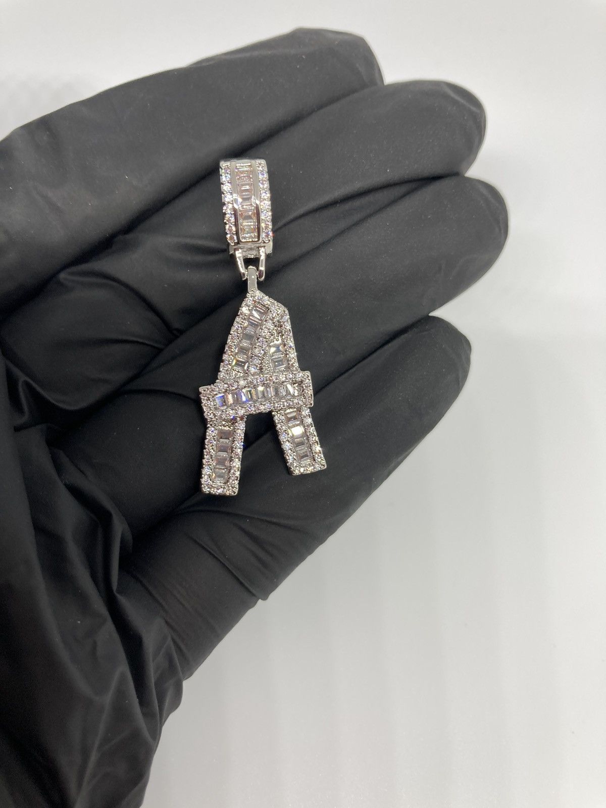 Streetwear 18k gold iced letter pendant A initial | Grailed