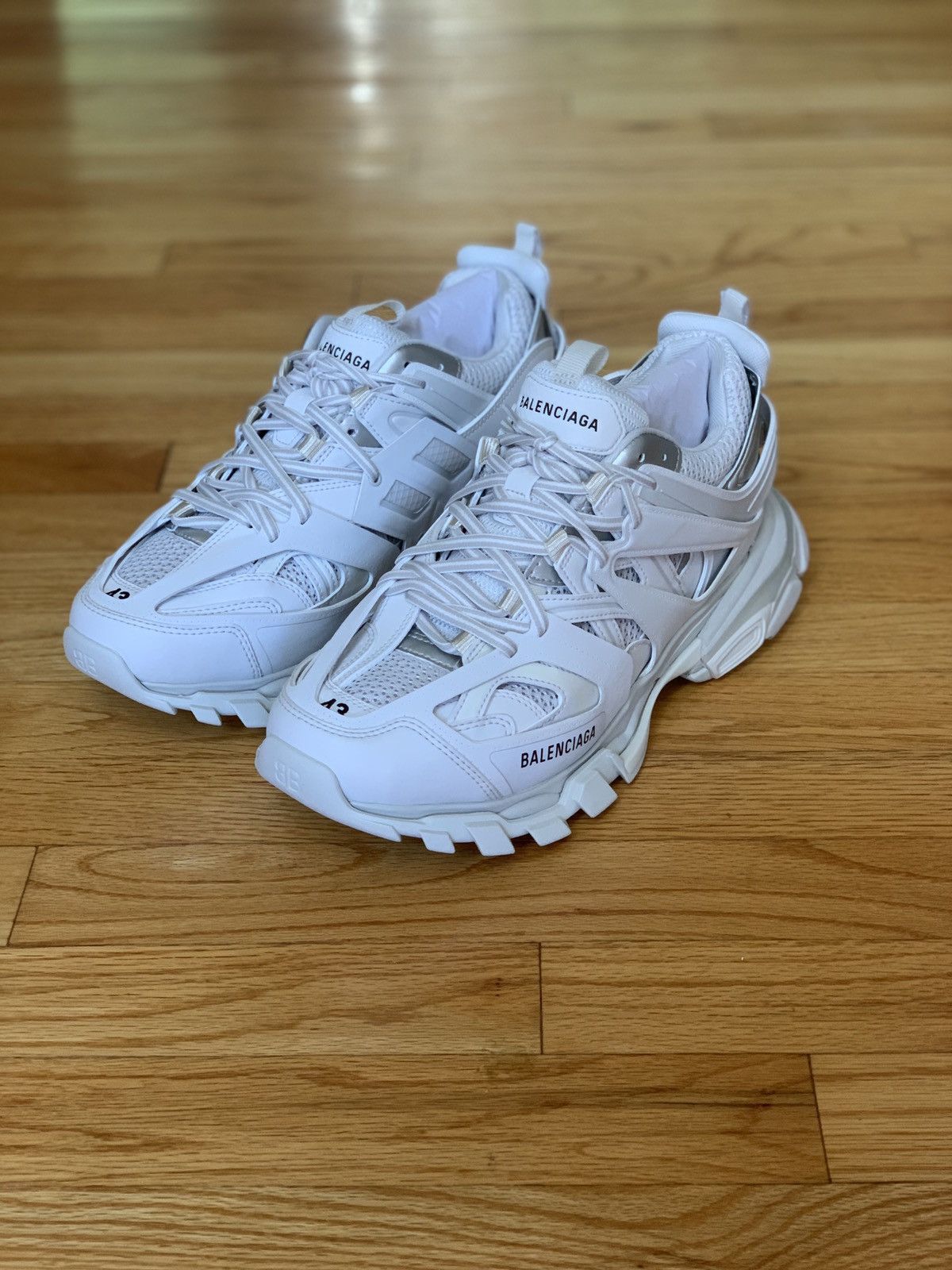 Balenciaga DS All White Track Sneakers | Grailed