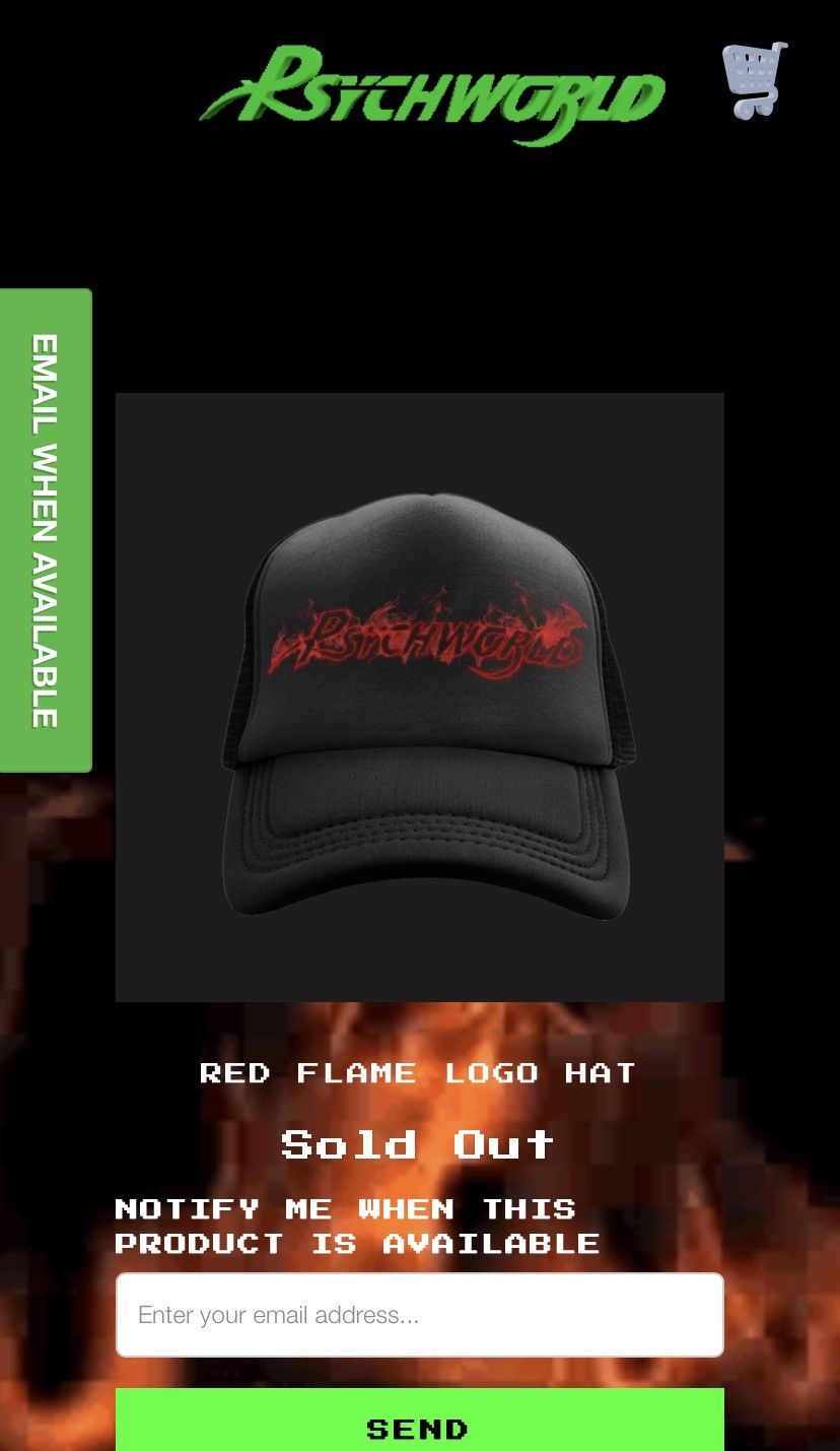 Psychworld PSYCHWORLD Red Flame Logo Hat | Grailed