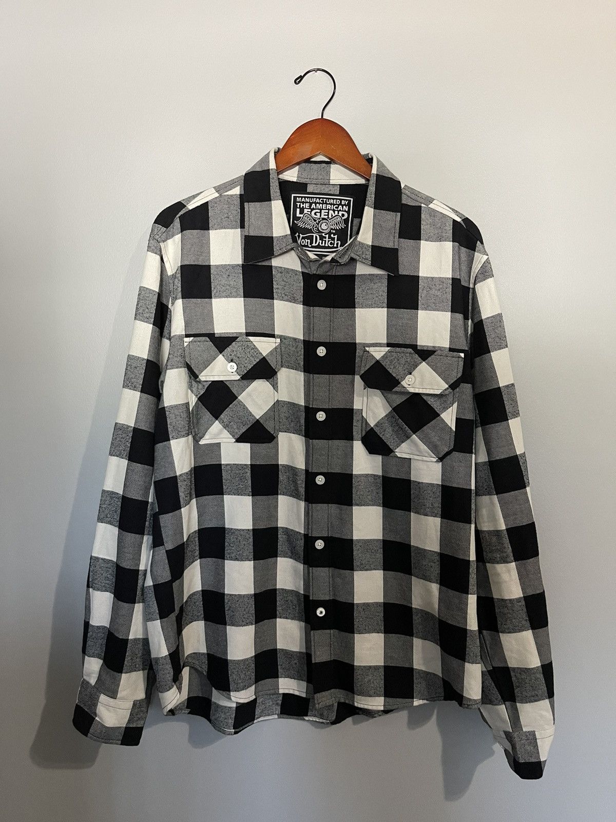 Flannel × Streetwear × Von Dutch Von Dutch Plaid Flannel Shirt | Grailed