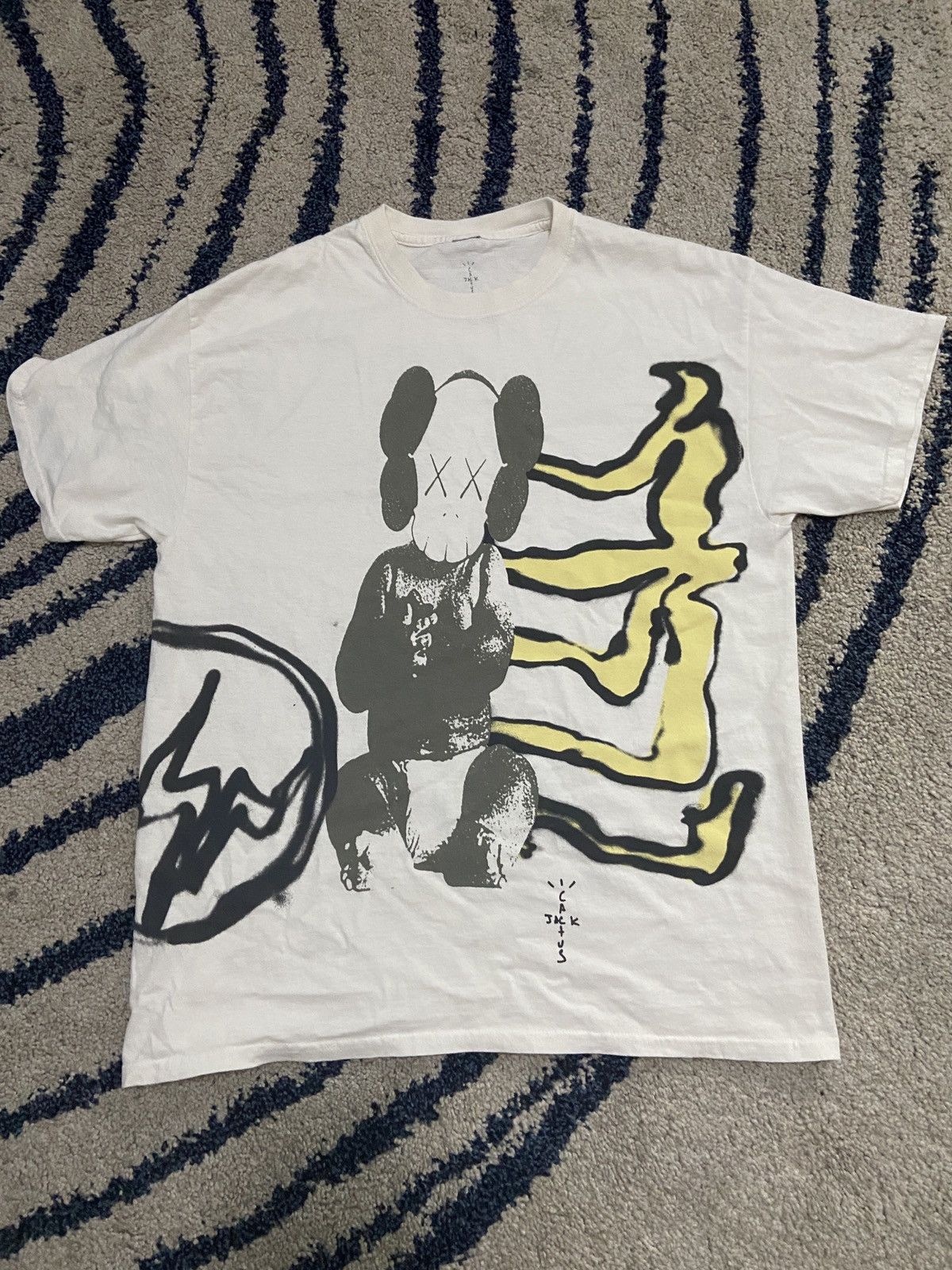 Kaws × Travis Scott Travis Scott Fragment Kaws Tee OFFICAL COLLAB | Grailed