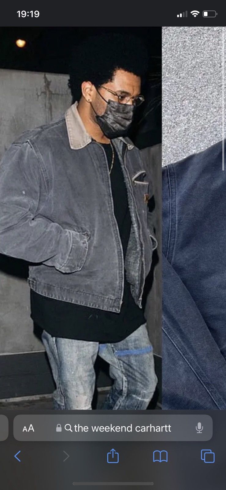 Carhartt × Vintage RARE 90s Vintage Grey / Blue Fade Carhartt Detroit ...