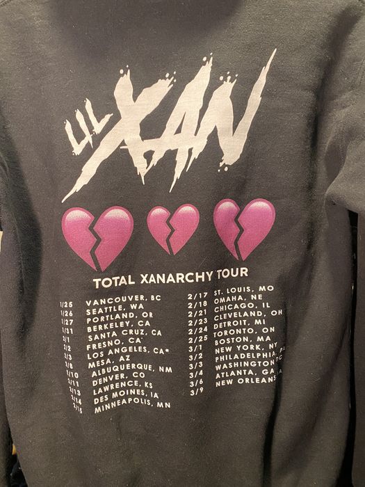 Band Tees Lil Xan Xanarchy Tour Rapper Hoodie | Grailed